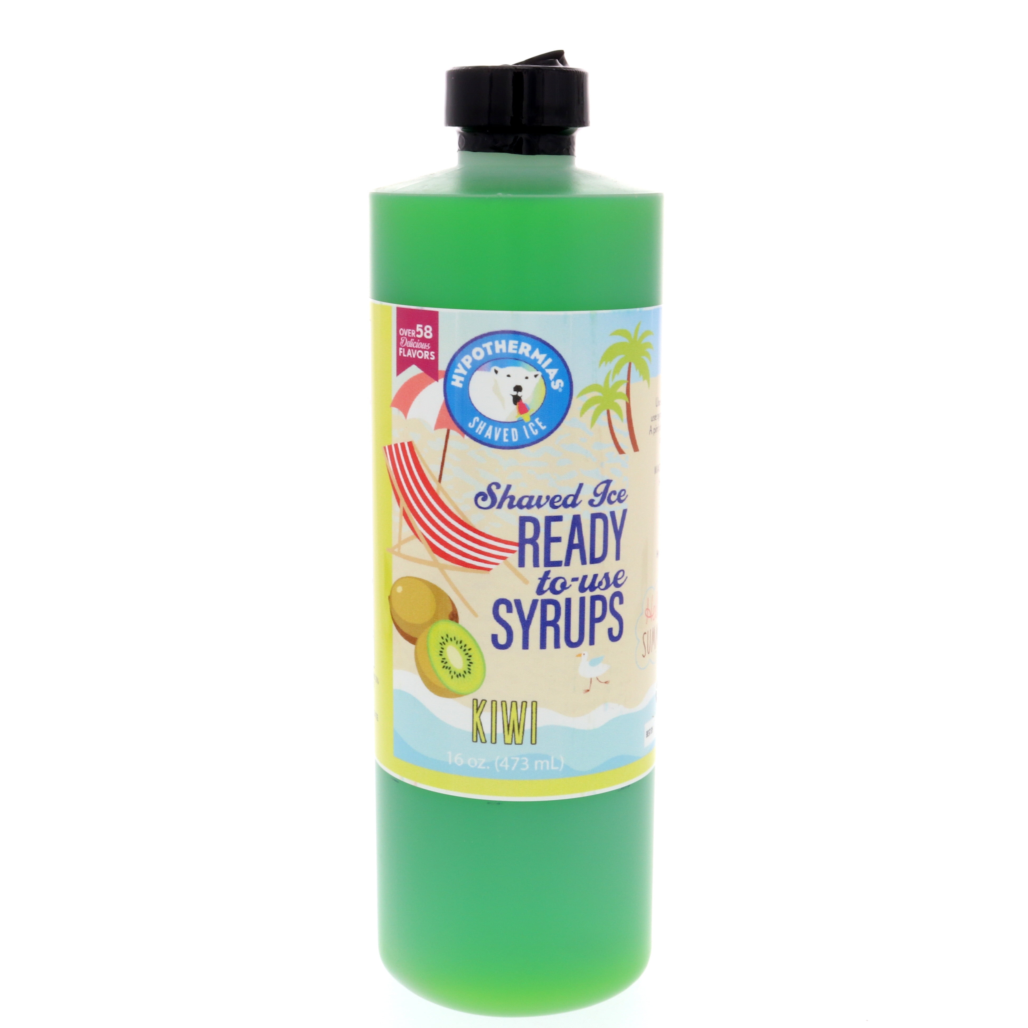 Hypothermias Kiwi 16 Fl Oz Handcrafted Hawaiian Snow Cones Flavor