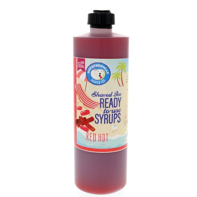 Hypothermias Red Hot 16 Fl Oz Handcrafted Hawaiian Snow Cones Flavor