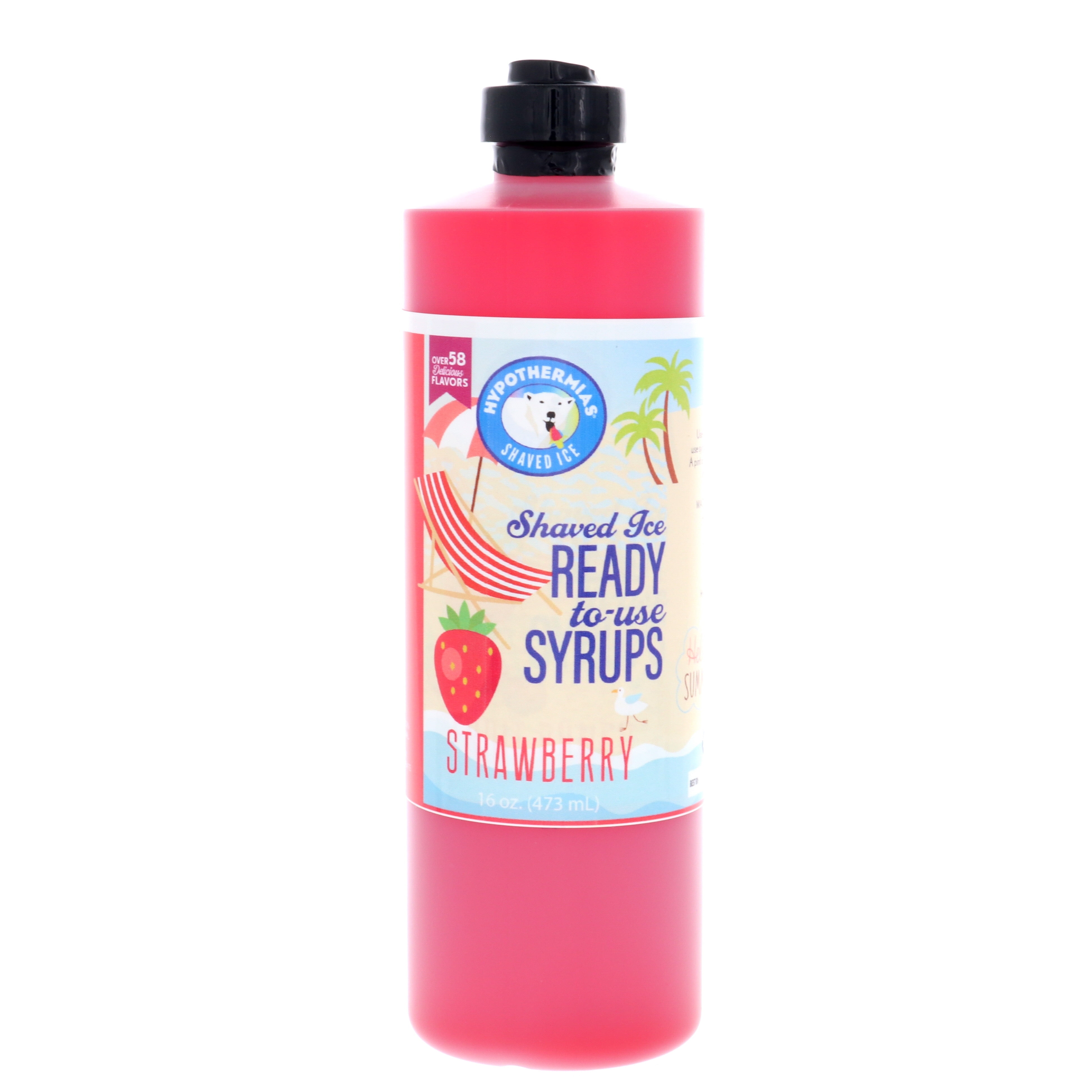 Hypothermias Strawberry 16 Fl Oz Handcrafted Hawaiian Snow Cones