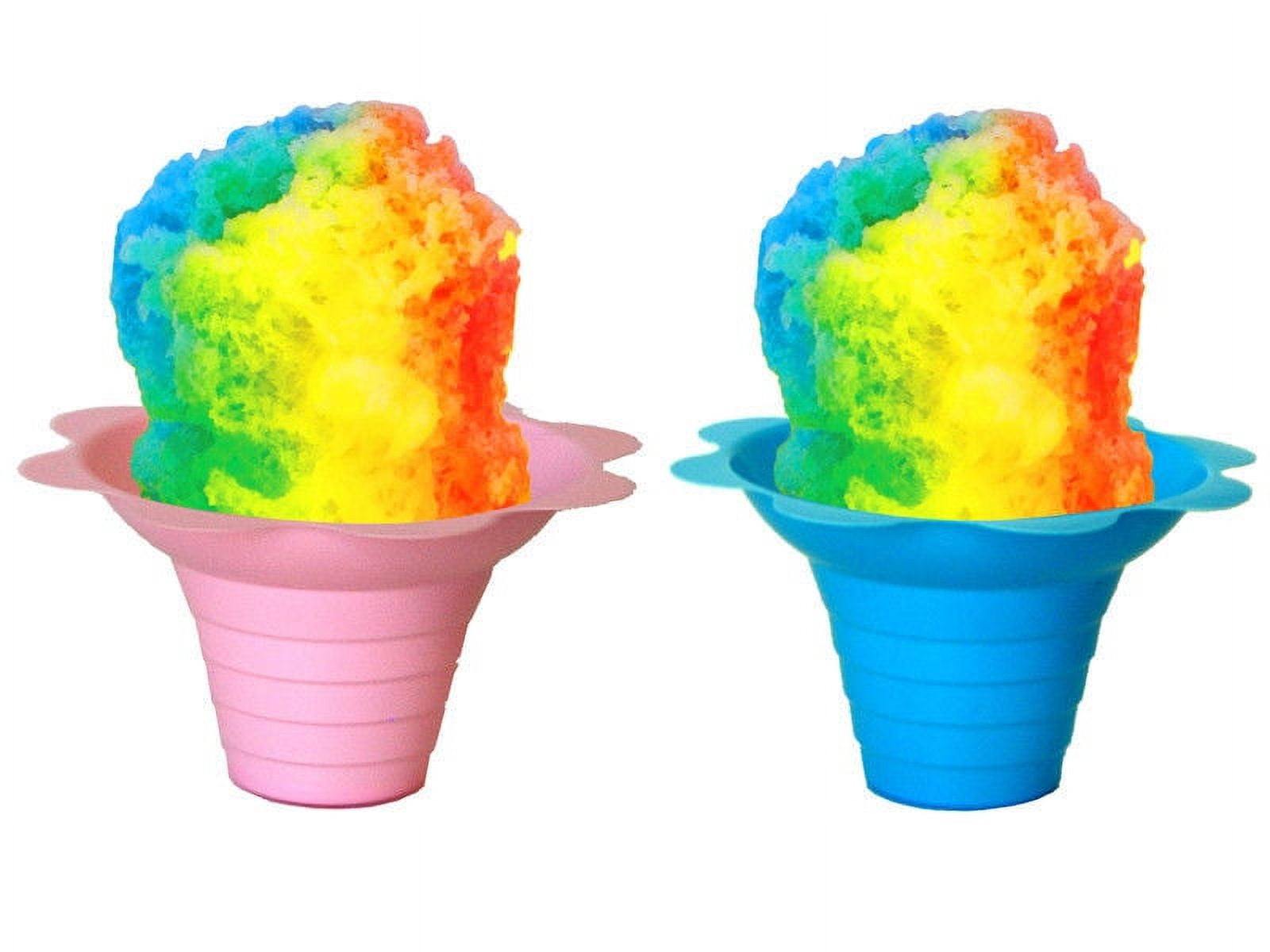 Hypothermias Shaved Ice Flower Cups - Small Size - Case of 500 - Blue/Pink Assortment - Walmart.com