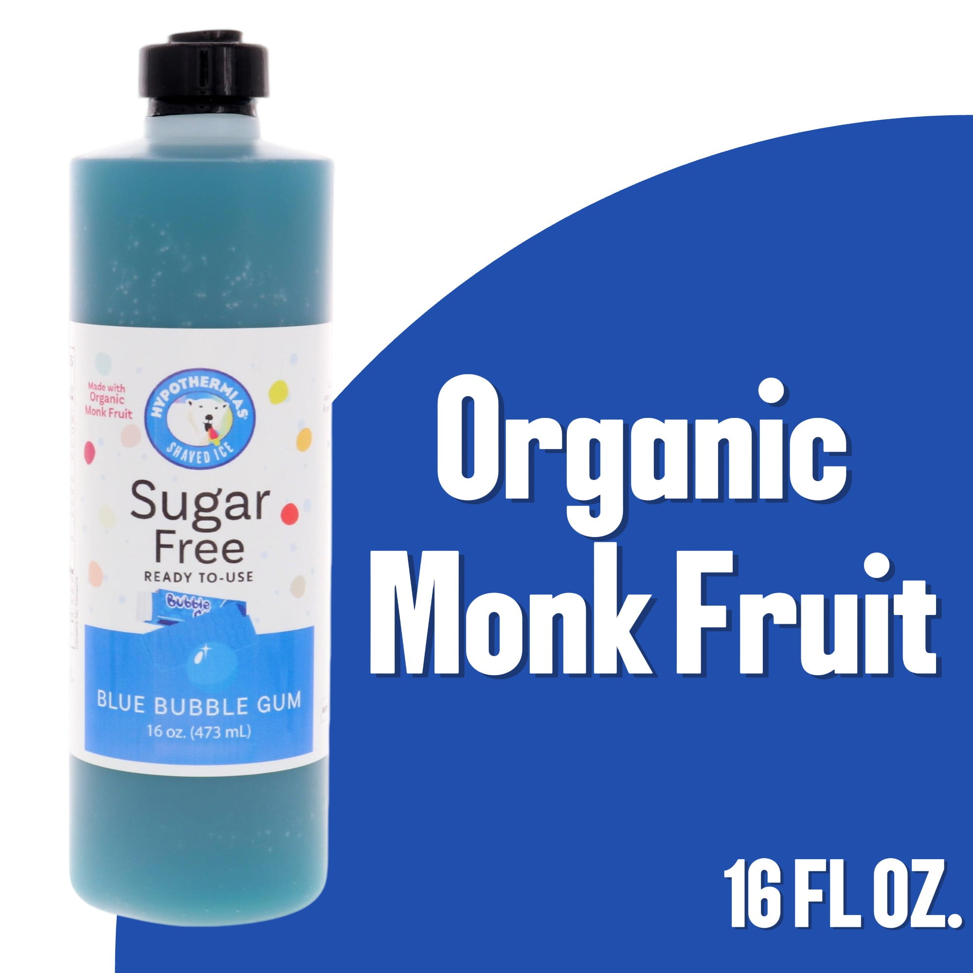 Hypothermias Sugar Free Snow Cone Syrup - Blue Bubble Gum - 16 Fl Oz ...
