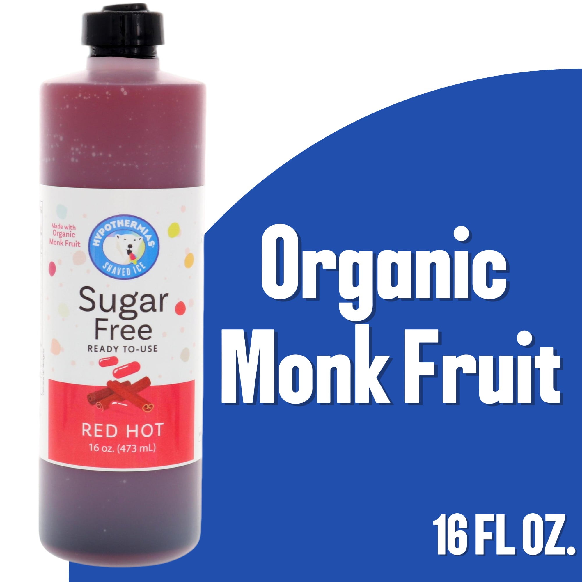 Hypothermias Sugar Free Snow Cone Syrup - Red Hot - 16 Fl Oz - Walmart.com