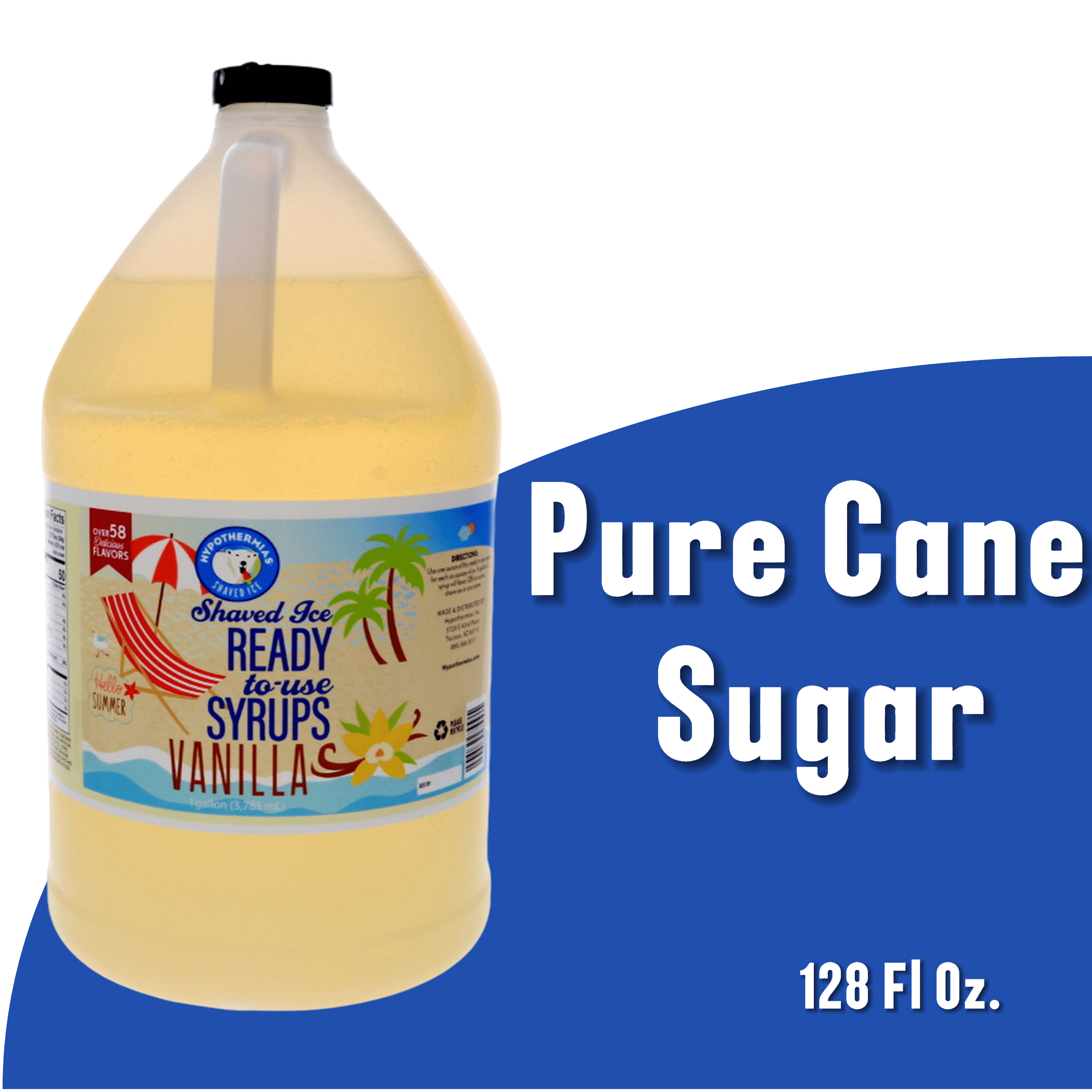 Hypothermias Vanilla Flavor Shaved Ice Syrup, Ready to Use, 100% Pure ...