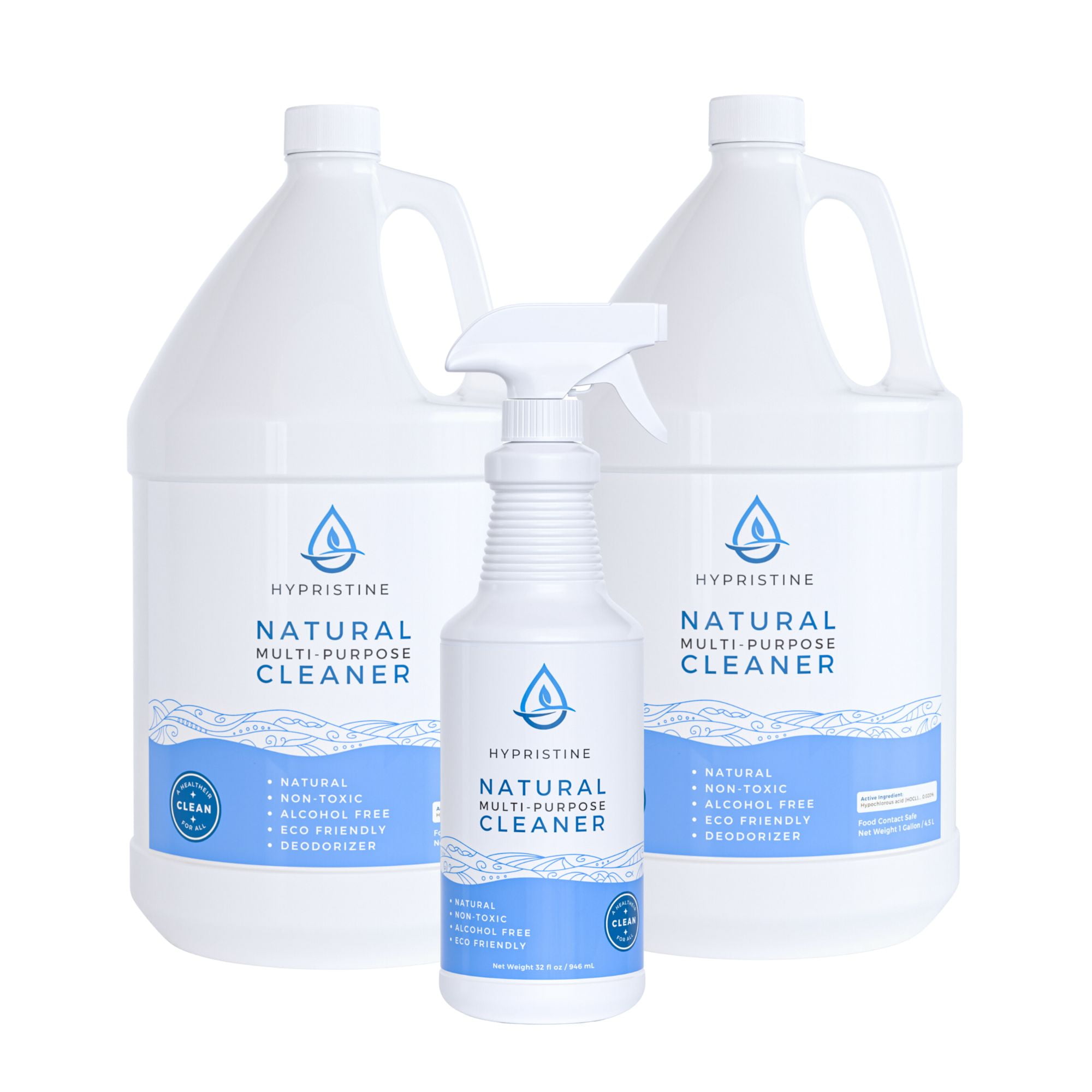 Hypristine Natural Multipurpose Surface Cleaner, 32 fl oz Spray & 2 1 ...
