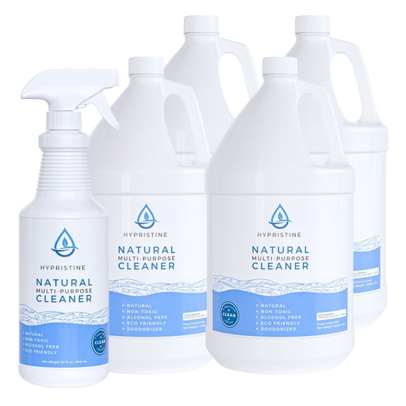 Hypristine Natural Multipurpose Surface Cleaner, 32 fl oz Spray & 4 1 ...