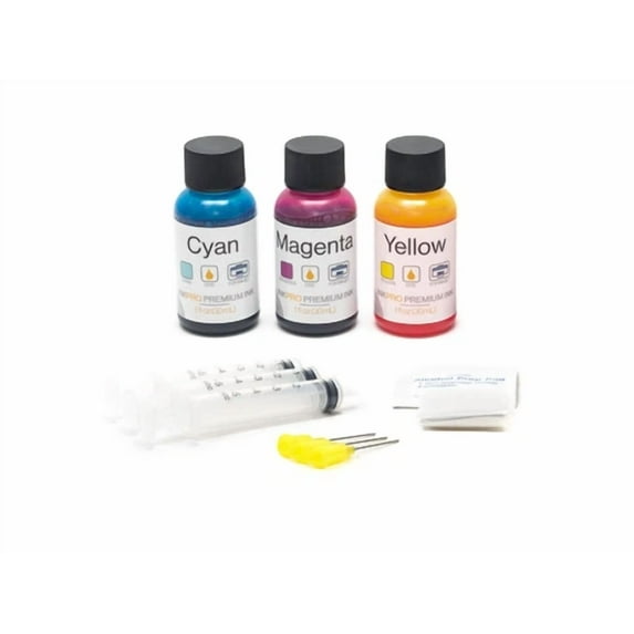 Hyrax Trading Premium Tri-Color Ink Refill Kit For Hp 110 30Ml ...