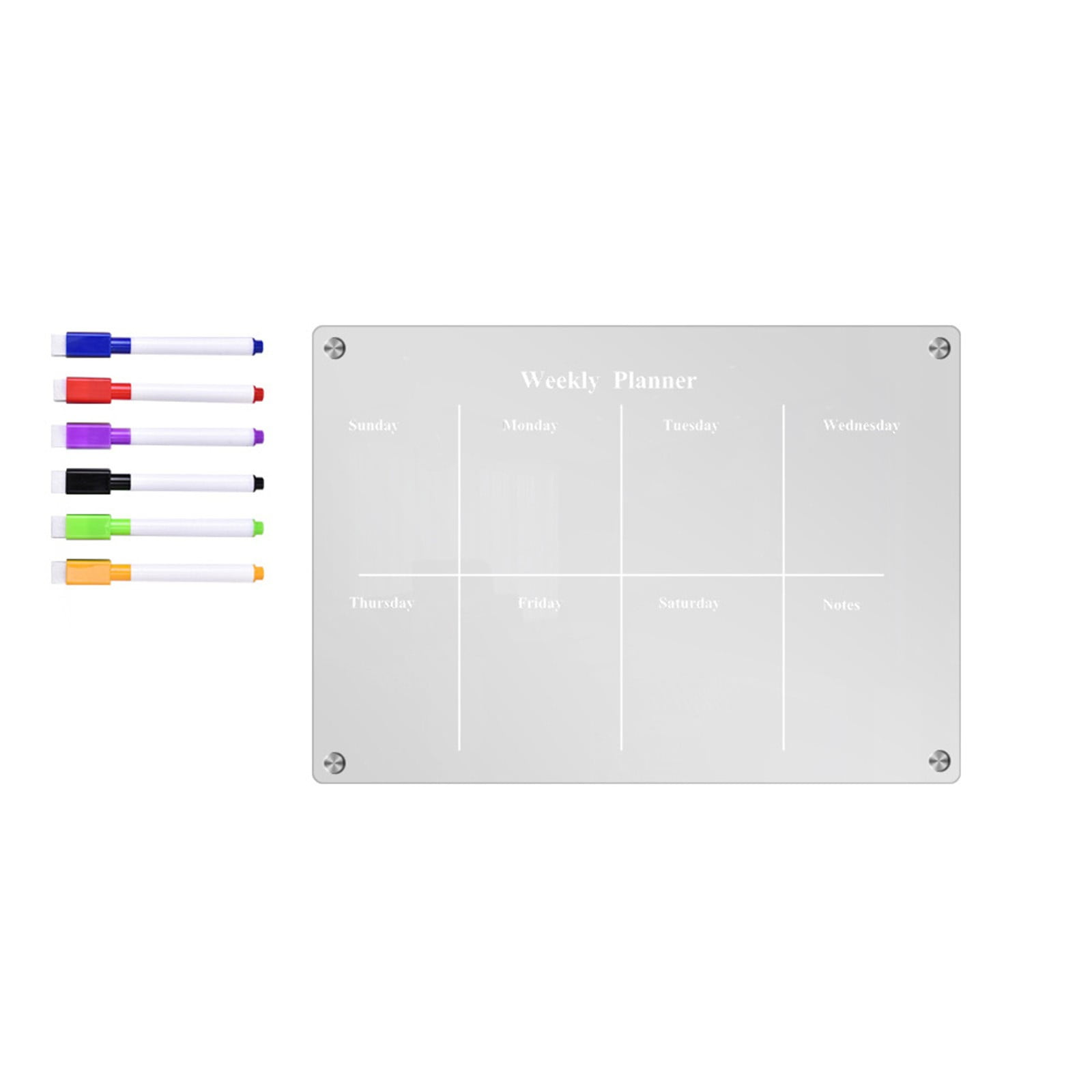 Hyrbek 3D Magnetic Acrylic Weekly Planner , Acrylic Calendar Magnetics ...