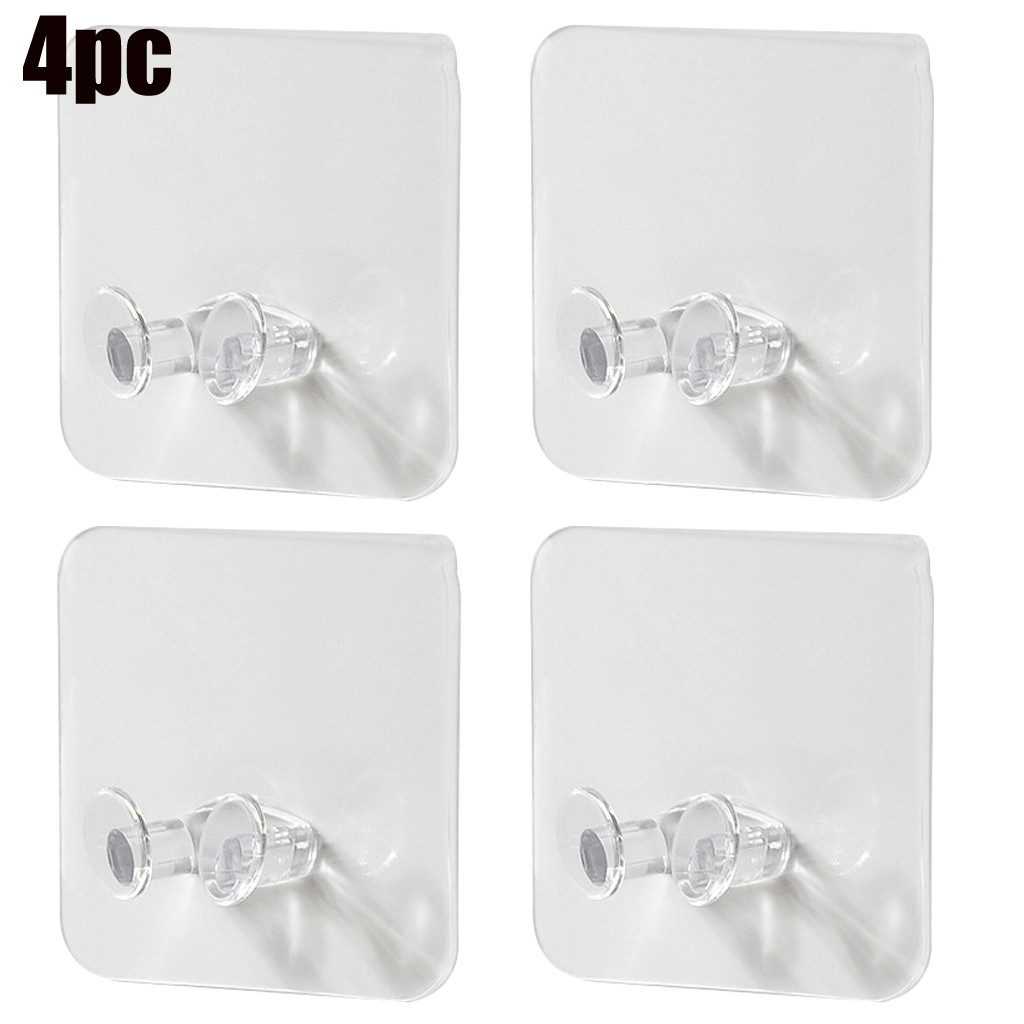 Hyrbek 4 Transparent Power Plug Hooks Clearance, Wall Storage Hook ...