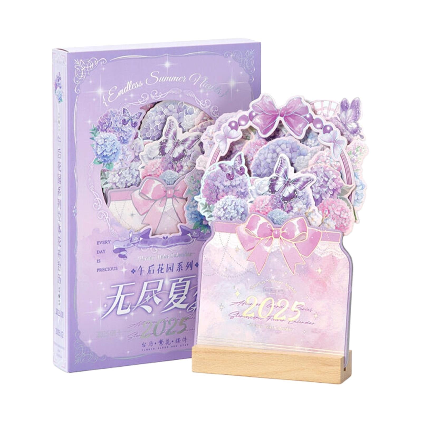 Hyrbek Desktop Ornament Clearance, 2025 Flower Calendar Flower Desk ...