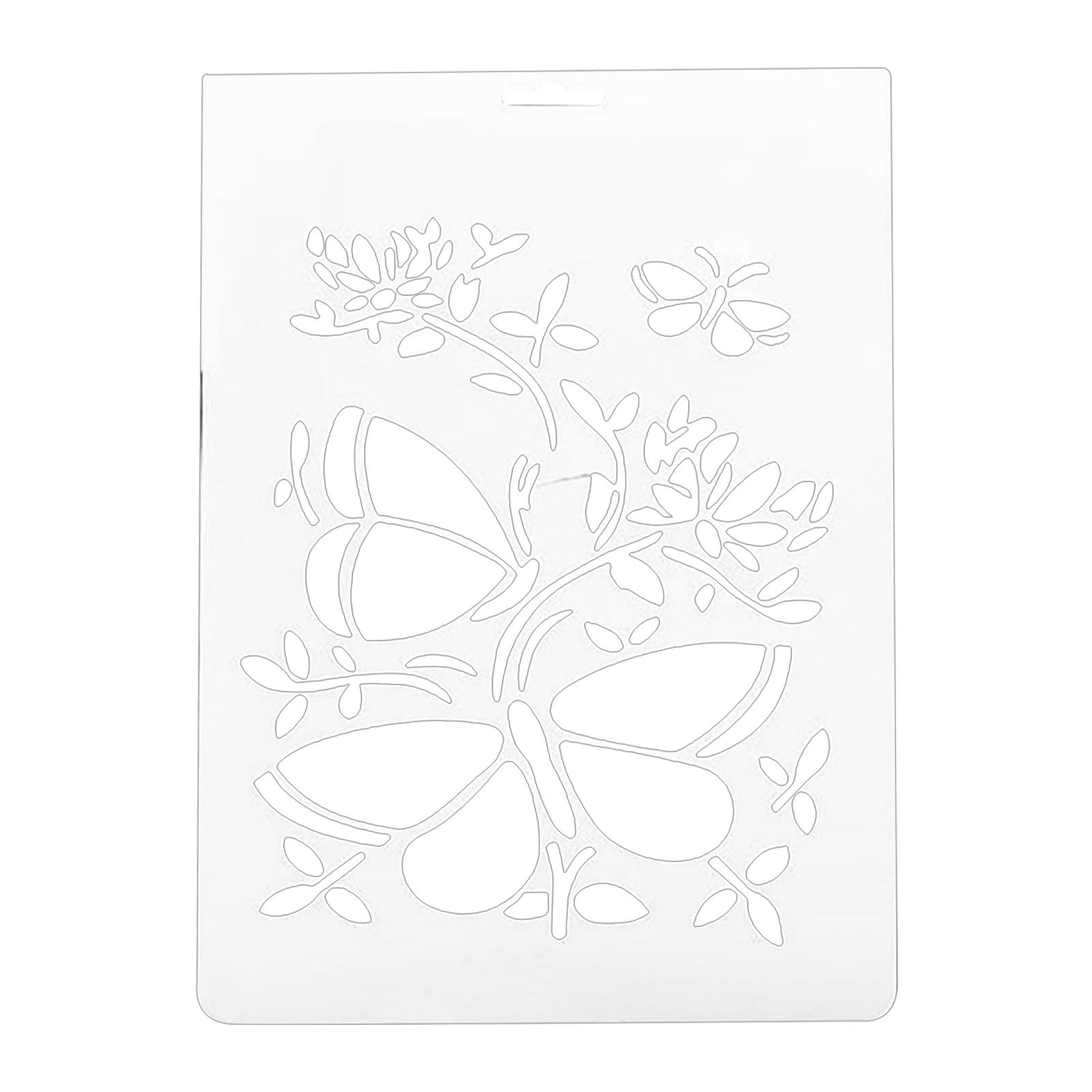 Hyrbek Hollow Diy Handmade Drawing Template No. 10 Two Butterflies ...