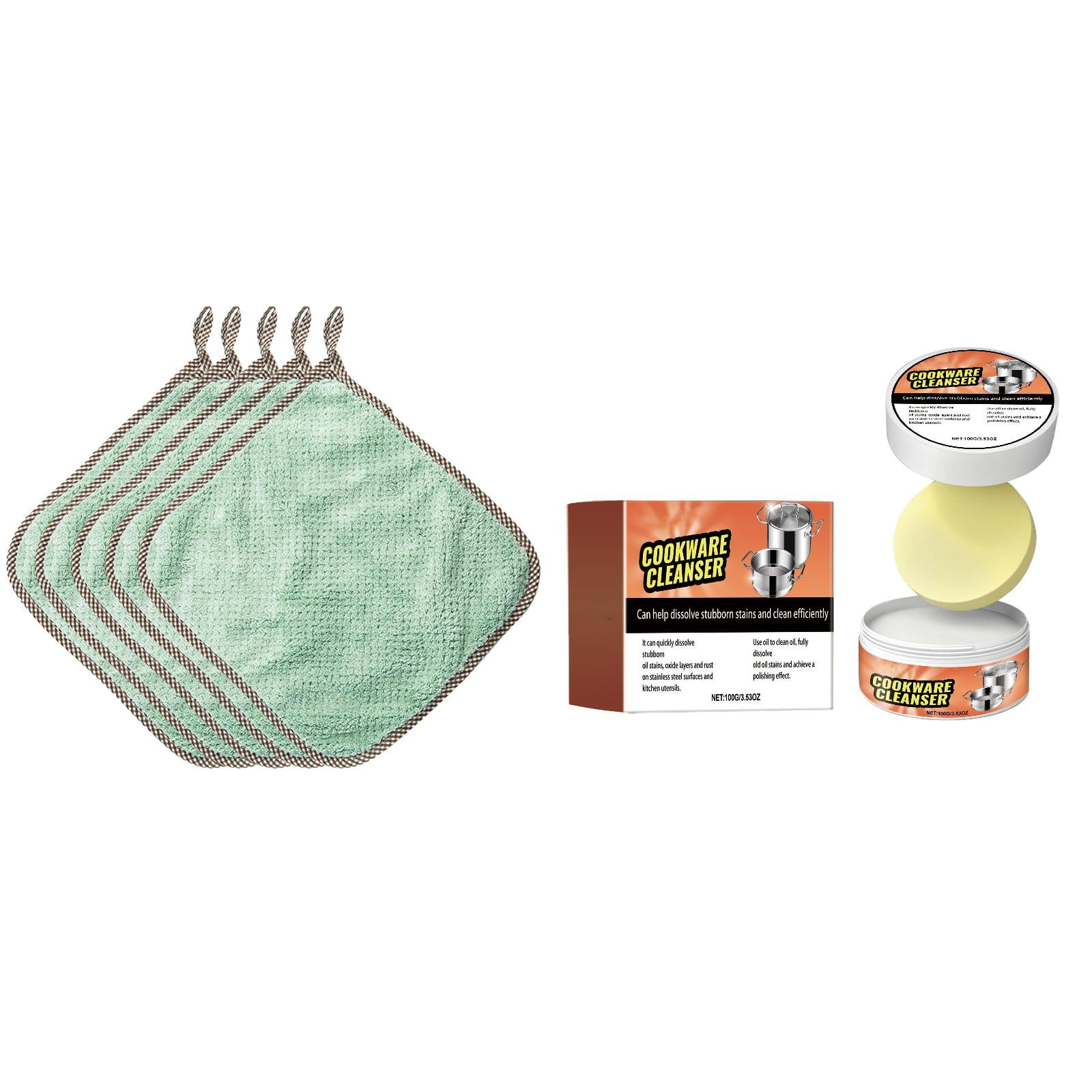 Hyrbek Kitchen Cleaning Supplies, 5Pcs Rag Dish Cloth Water Absorption ...