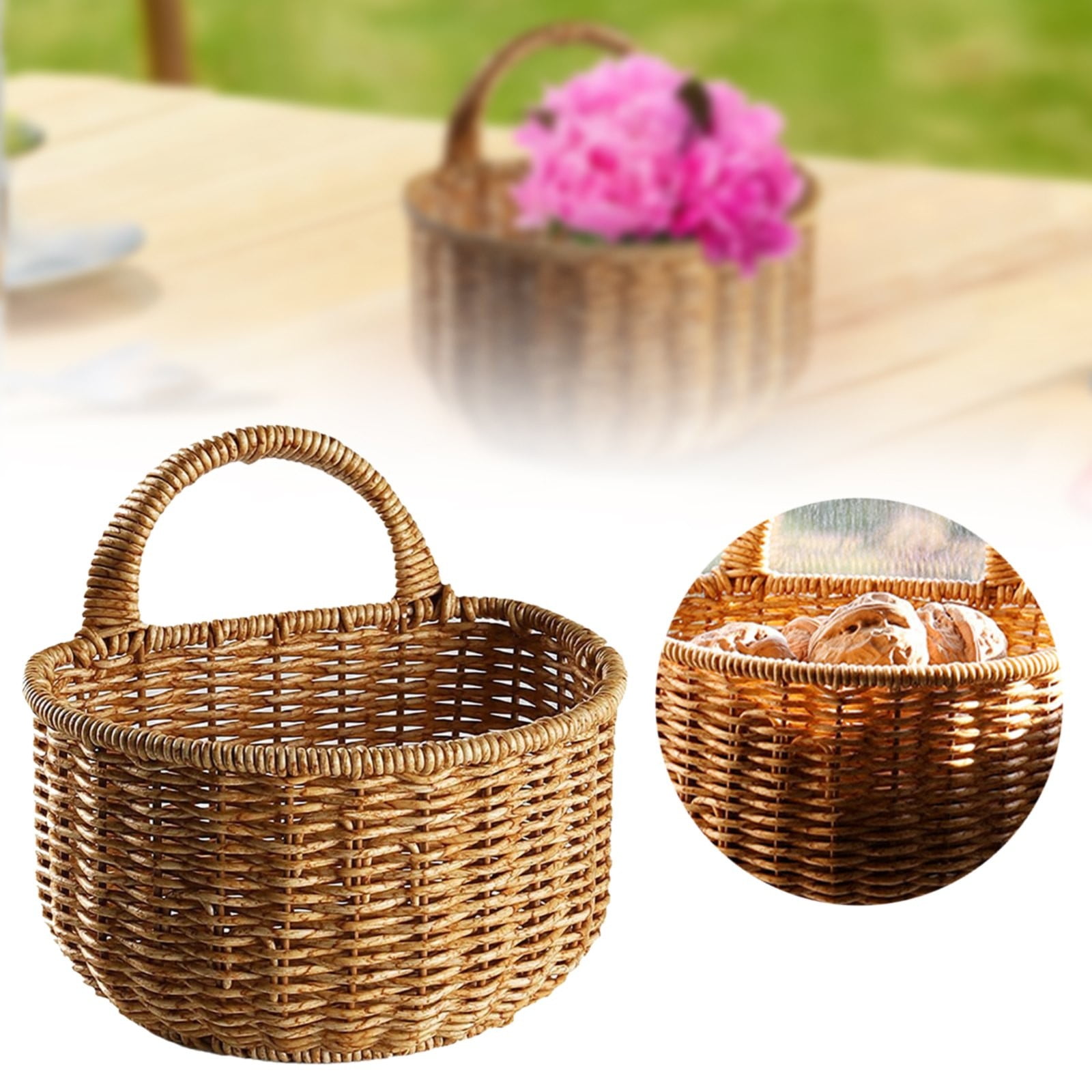 Hyrbek Storage Case Clearance! Hanging Storage Wicker Baskets Wall ...