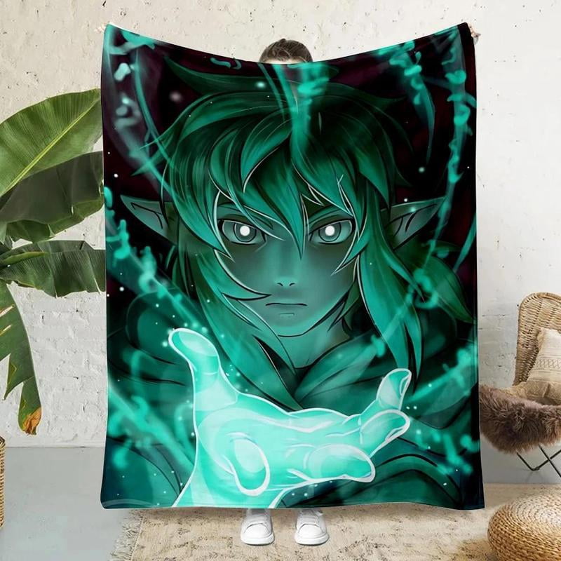 Hyrule Heritage Blanket Triforce Golden Design Ultra Soft Flannel ...