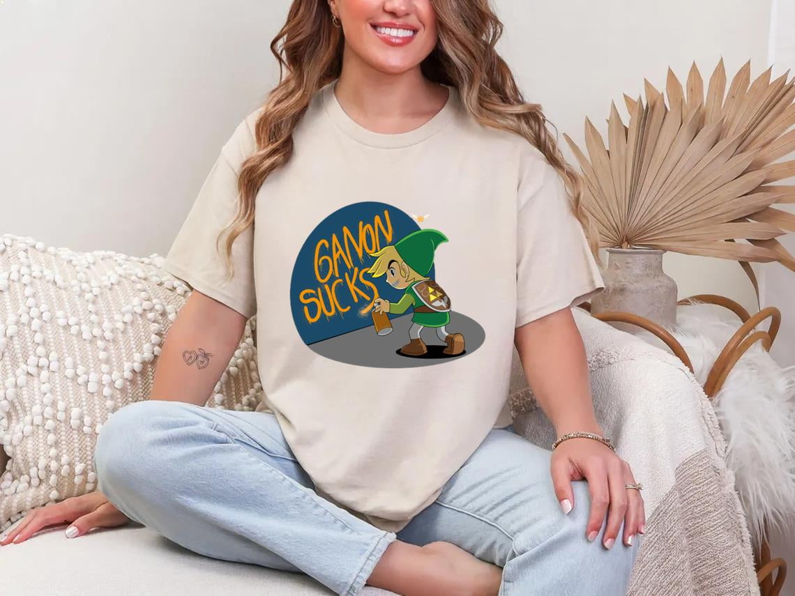 Hyrule Vandalism Funny Game Graffiti Humor T-Shirt, for men & women, up ...