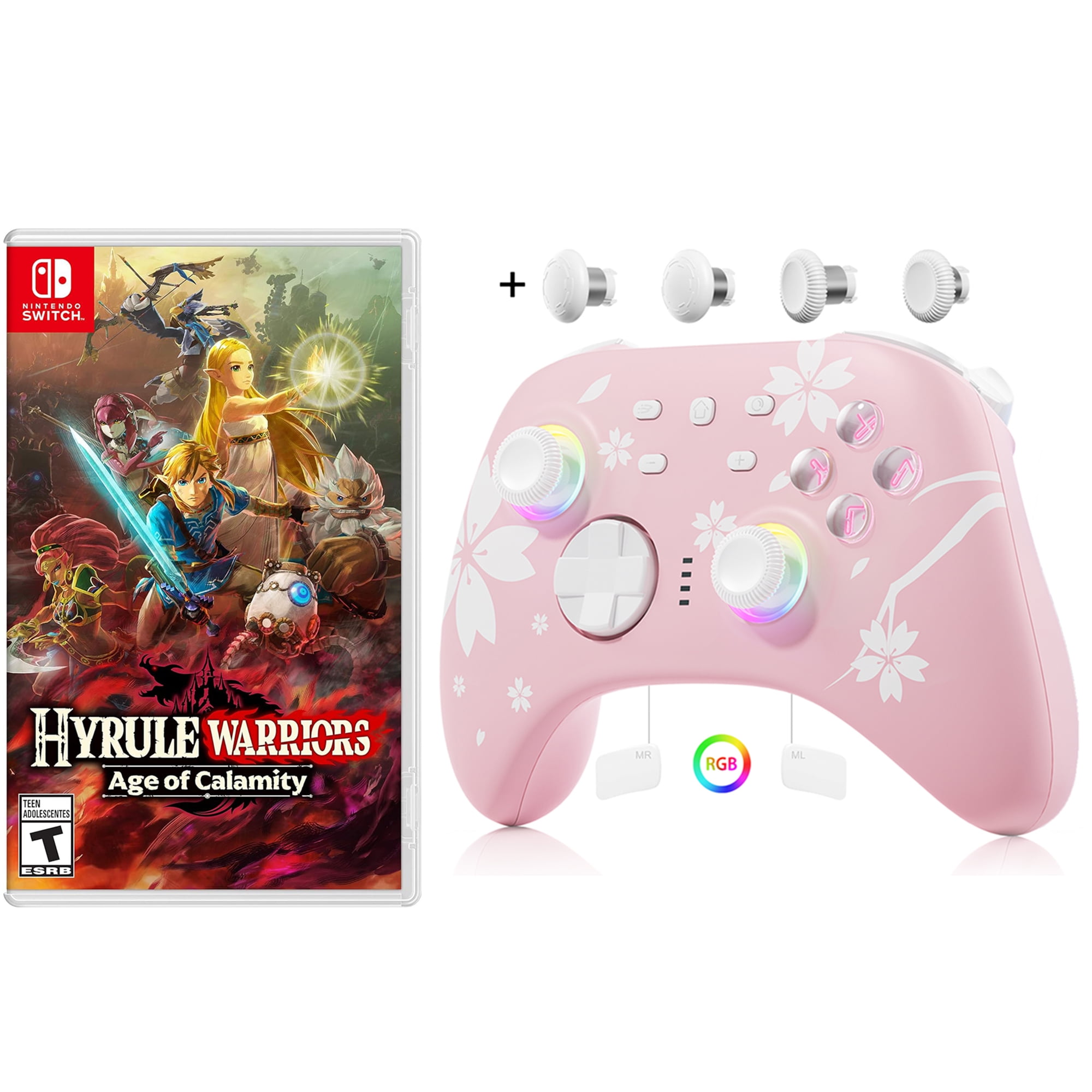 Hyrule Warriors: Age of Calamity Game Disc and Upgraded Switch Pro ...
