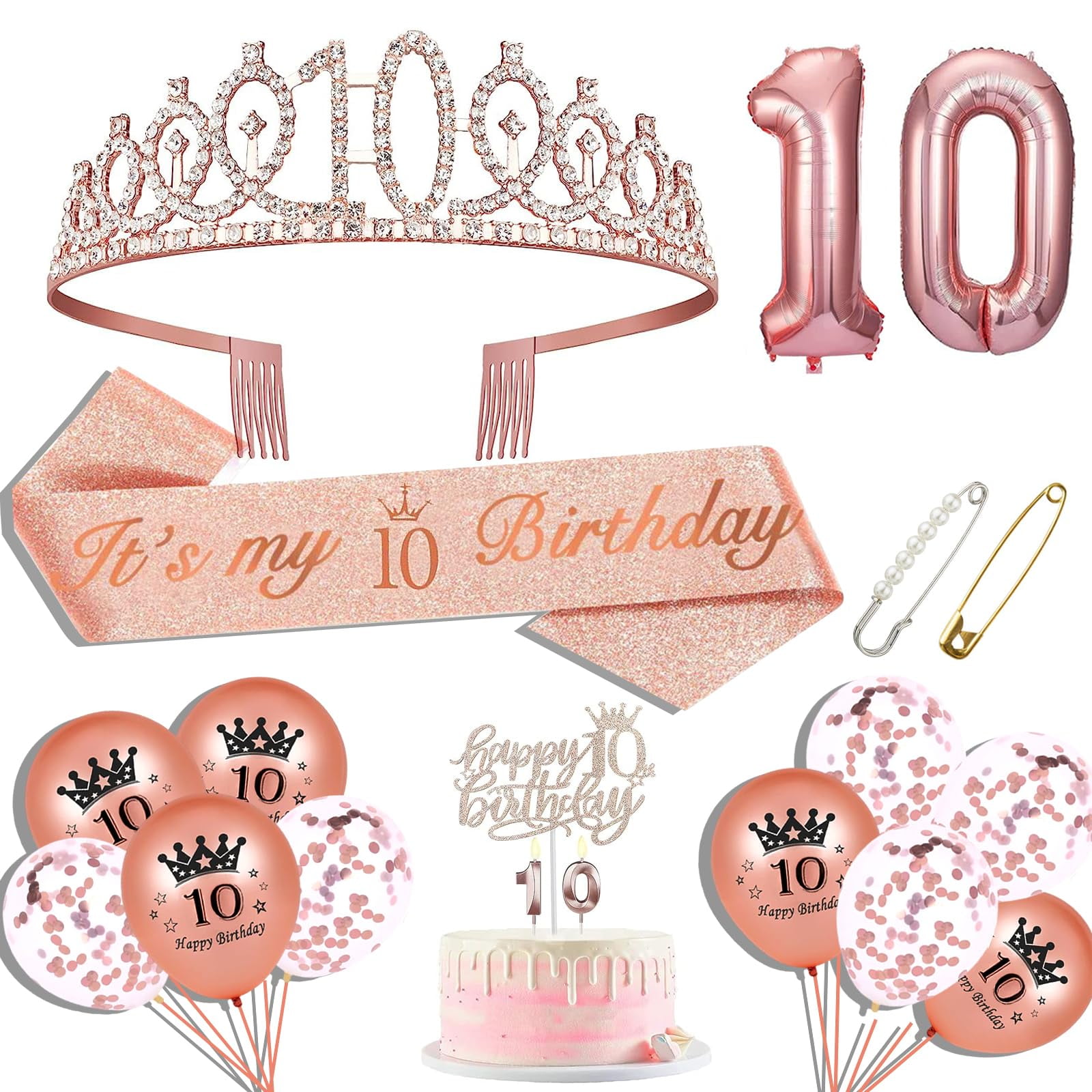 Hysilla 10th BirthdayITSC Decorations for Girls, 10th Birthday Sash ...