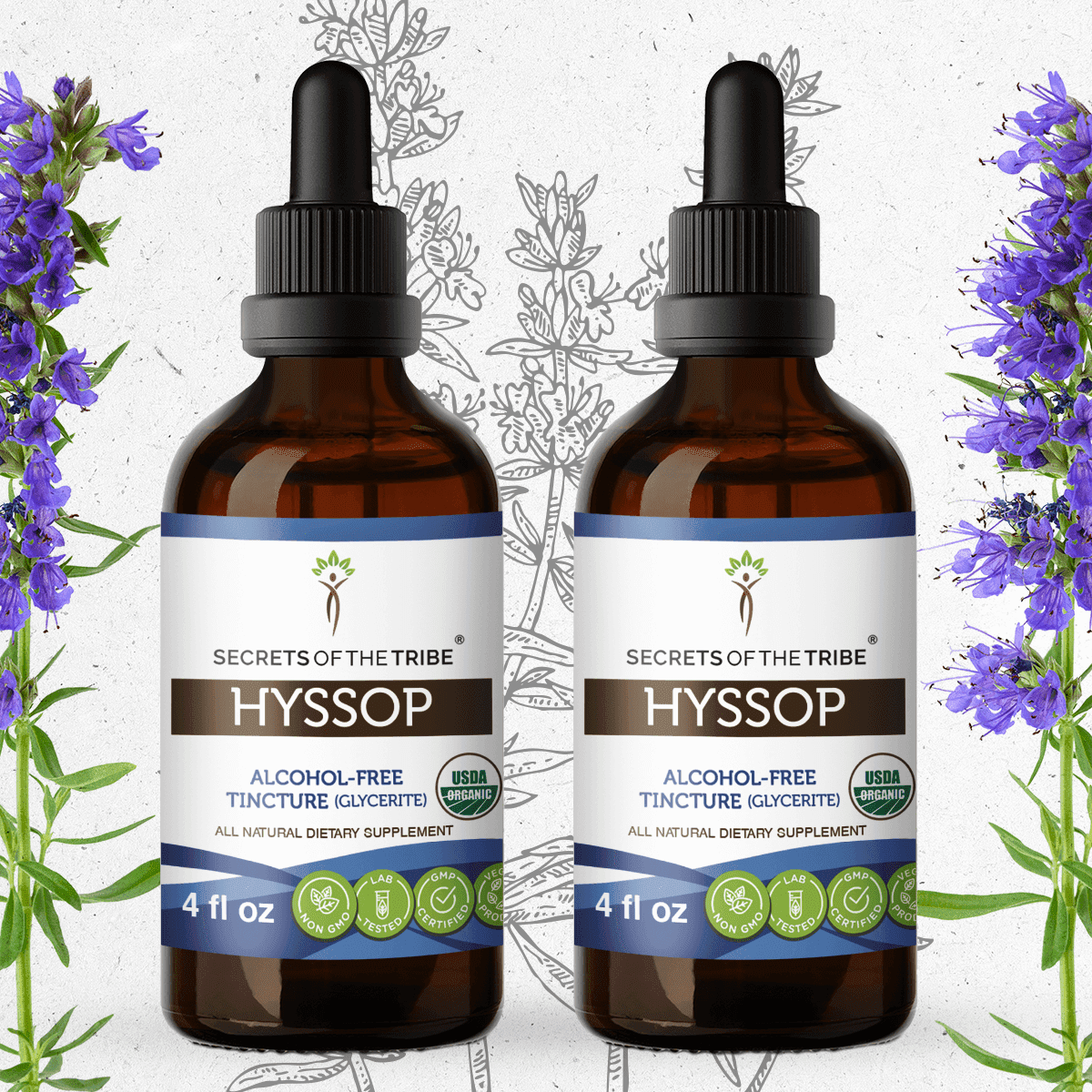Secrets Of The Tribe Hyssop Organic Tincture Dietary Supplement ...