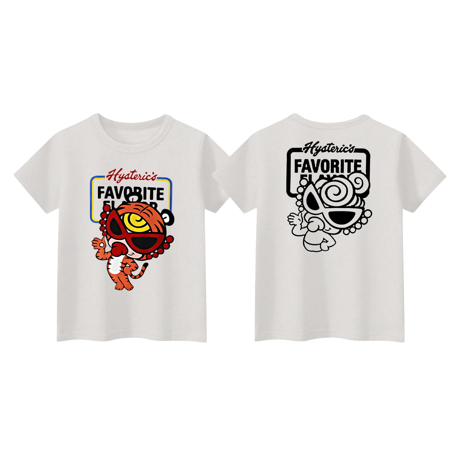 Hysteric Kids' T-Shirt with Mini Character Print - Round Neck ...