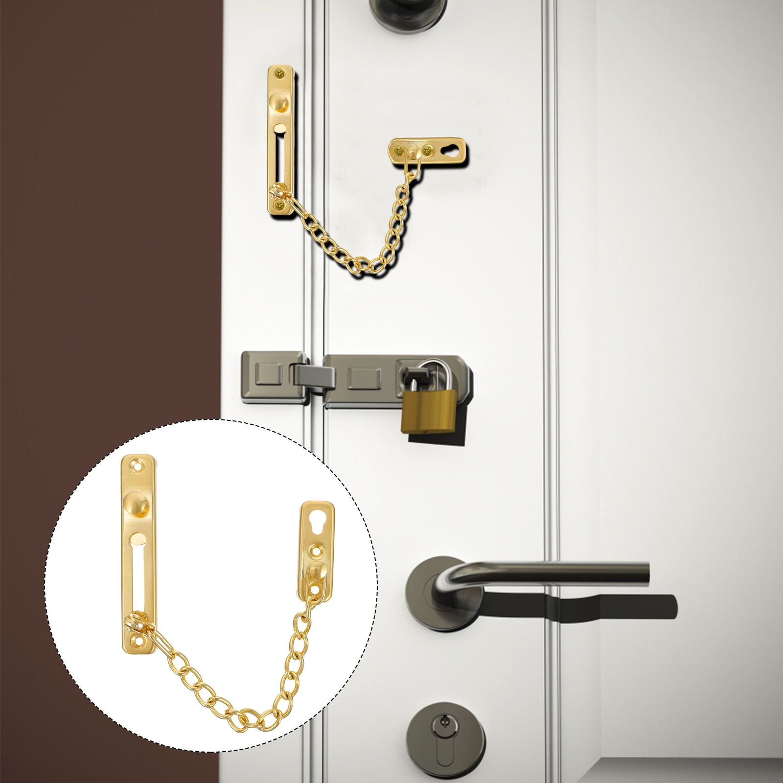 Hytrove 1 Set Chain Door Guard Stainless Steel For Ventilation Safety ...