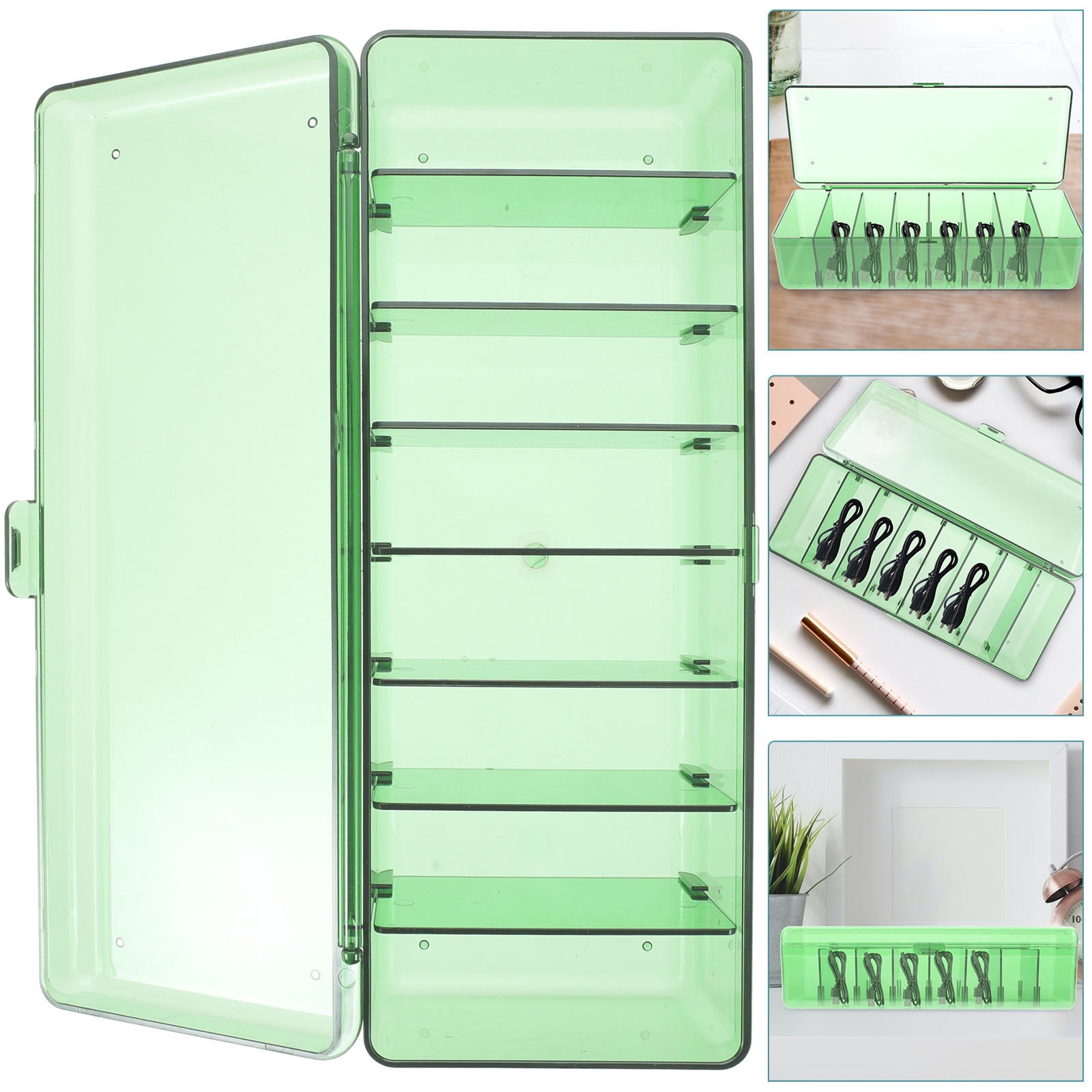 Hytrove 1 Set Green Pet Storage Box with Lid for Desktop Organization ...