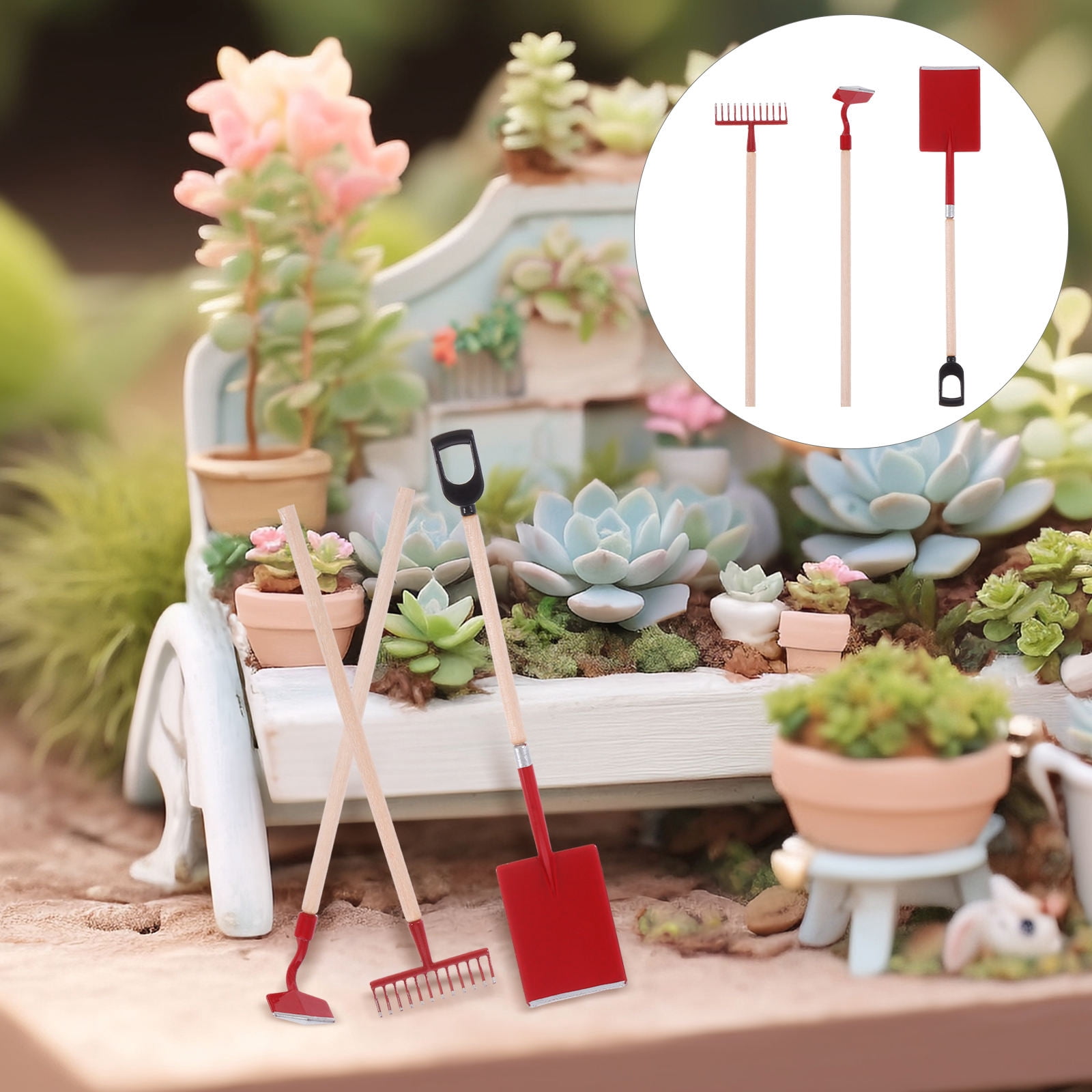 Hytrove 1 Set Miniature Farm Tools Dolls House Gardening Tool For ...