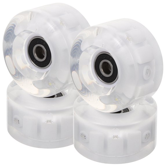 Hytrove 1 Set Pu Grip Flashing Round Roller Skating Wheels For Indoor ...