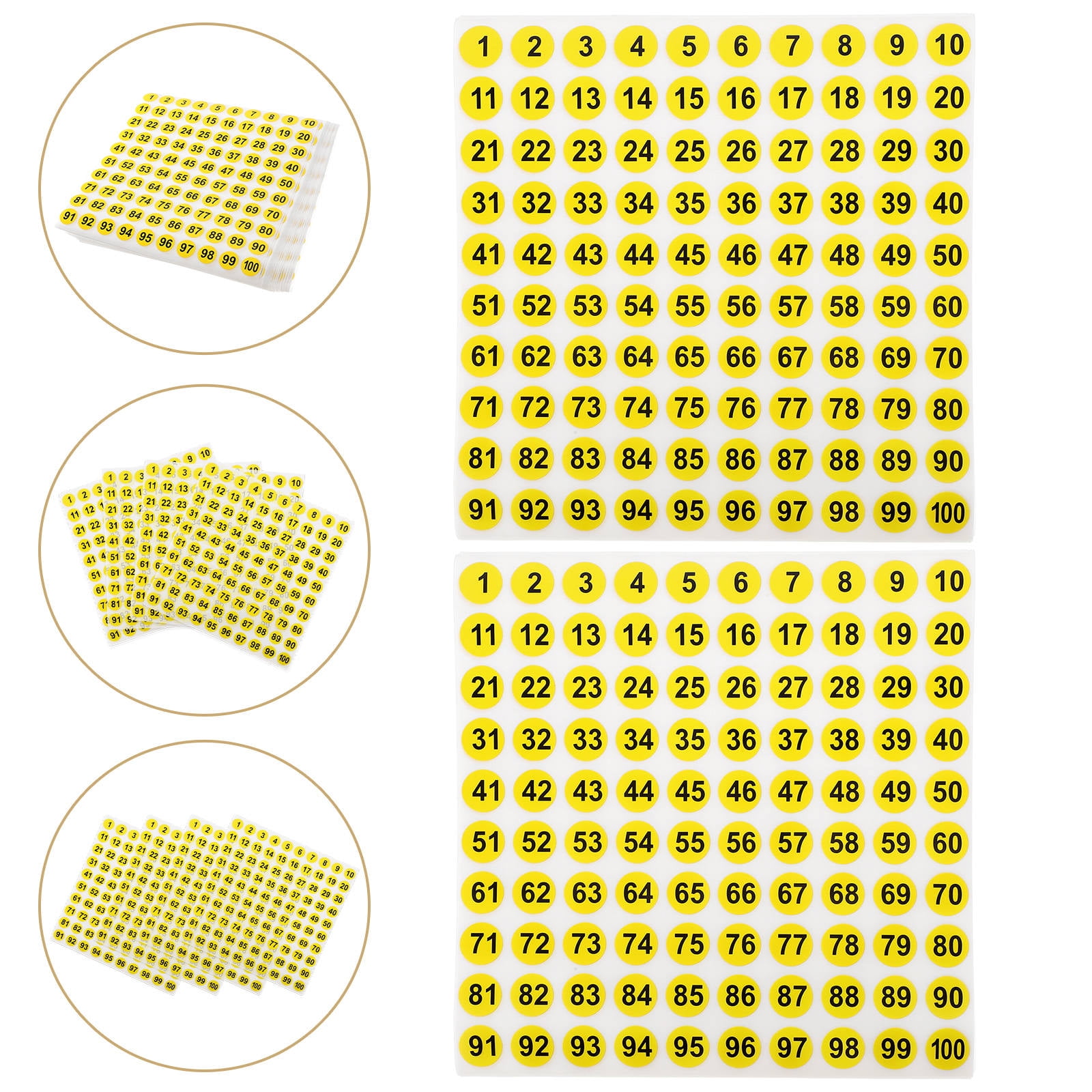 Hytrove 100 Sheets Self-Adhesive Number Labels Easy to Use for ...