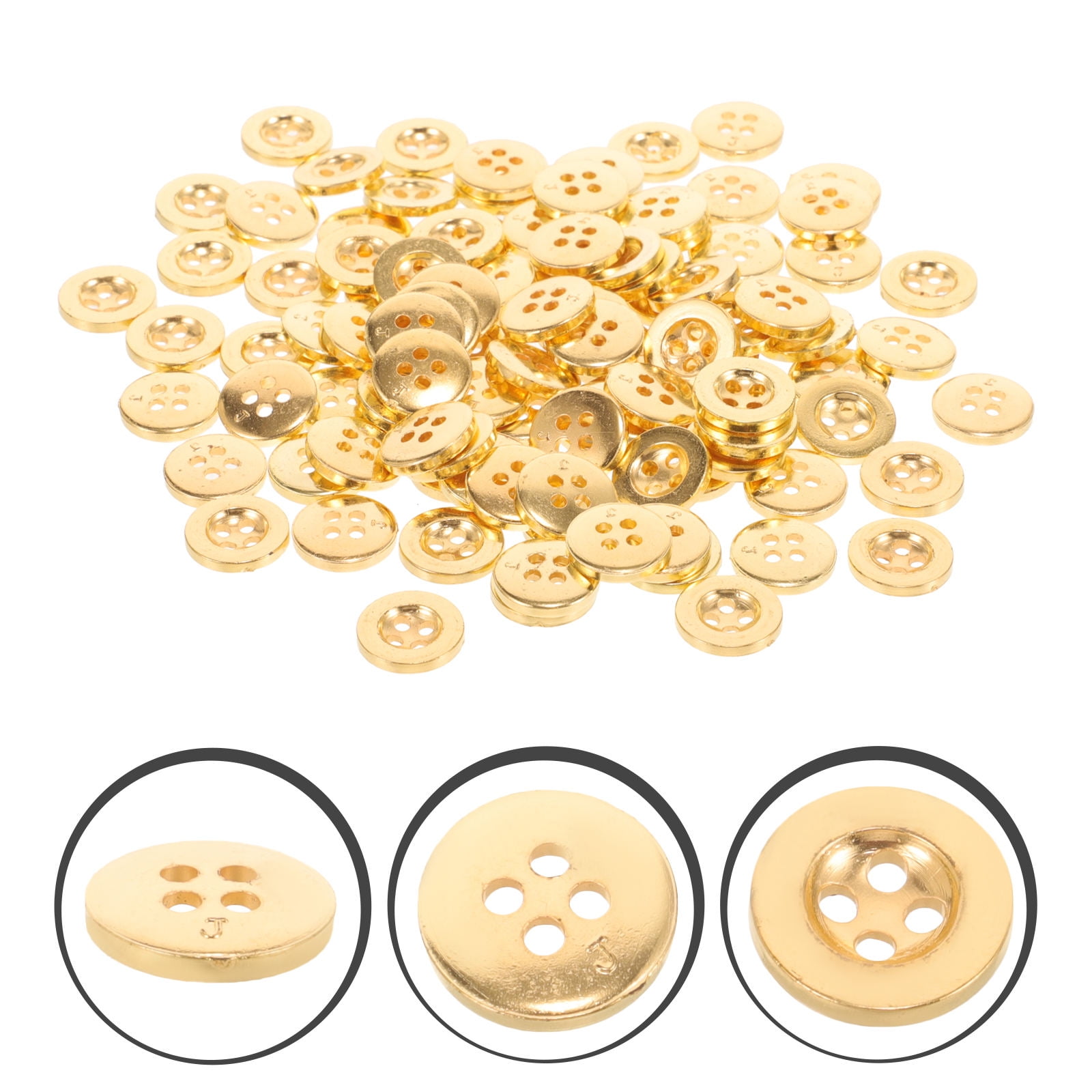 Hytrove 100Pcs Round Plastic Buttons for Sewing Clothing Accessories ...