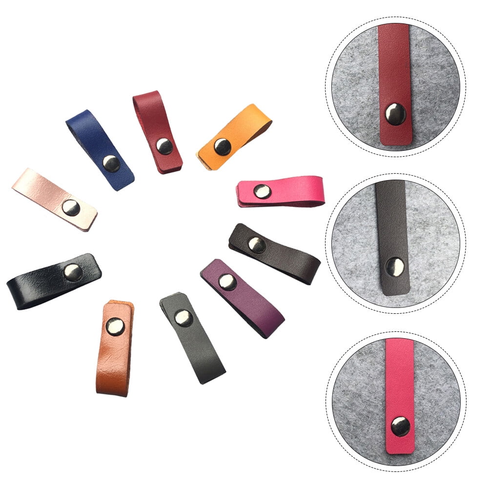 Hytrove 10Pack Navy Blue Leather Wire Organizer Portable Cable Winder ...