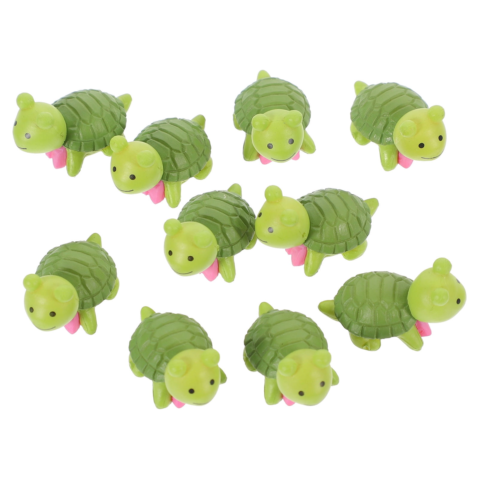 Hytrove 10Pack Small Turtle Figurines Micro Statue Diy Terrarium ...