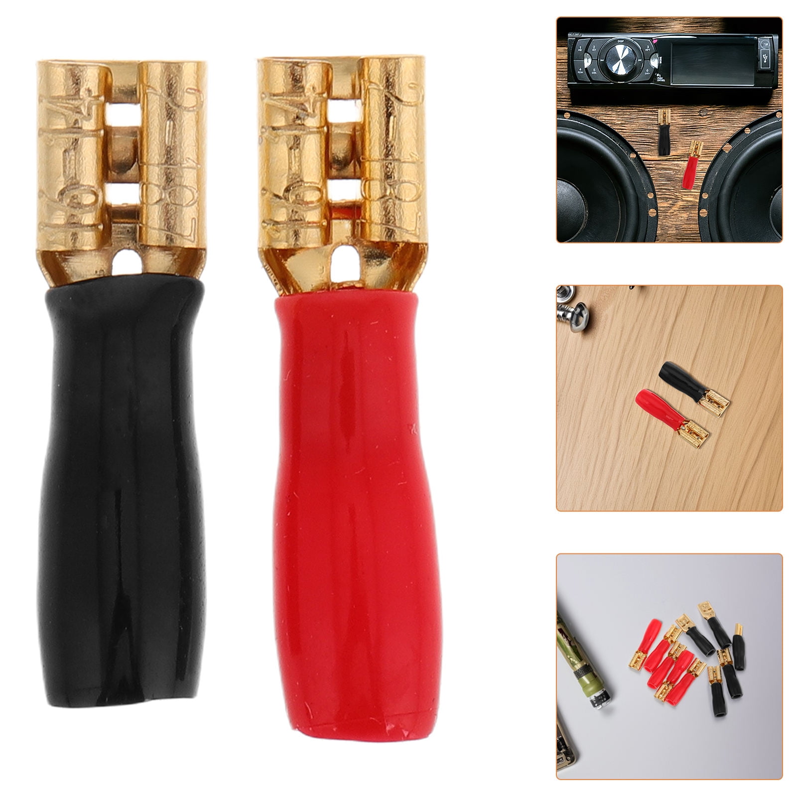 Hytrove 10Pcs Connector Crimp Connectors for Vehicle Amplifier Power ...