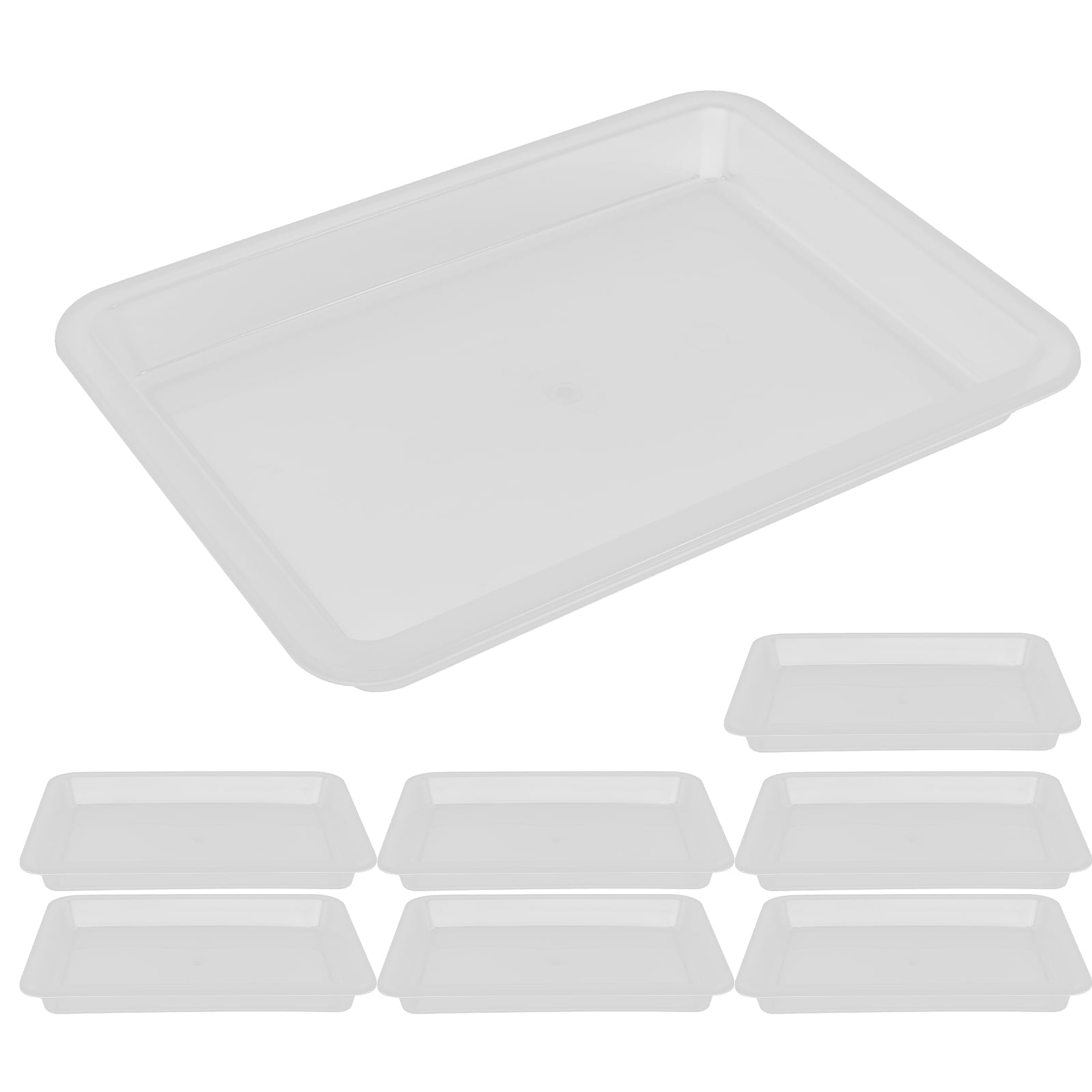 Hytrove 10Pcs Rectangular Plastic Tray For Art Activities And Craft ...