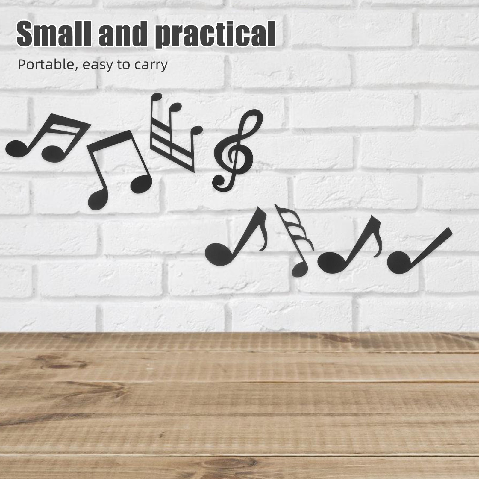 Hytrove 12Pack Music Notes Wall Decor Black for Room Decorations 11.8x6 ...