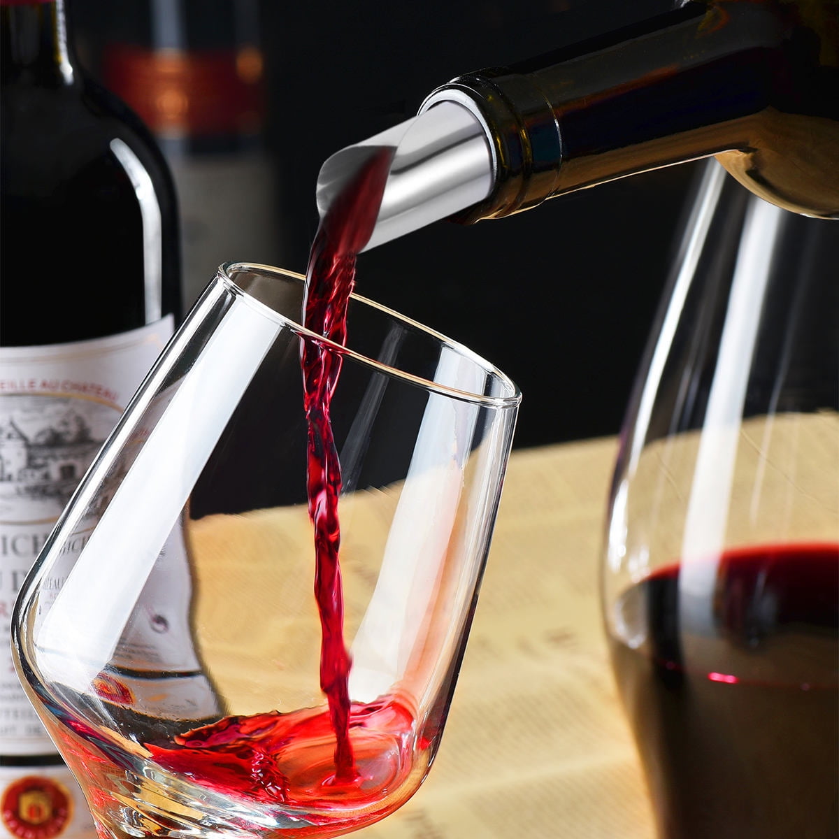 Hytrove 12Pack Pourer Spouts for Bottles Drip Stop Disks for Wine ...