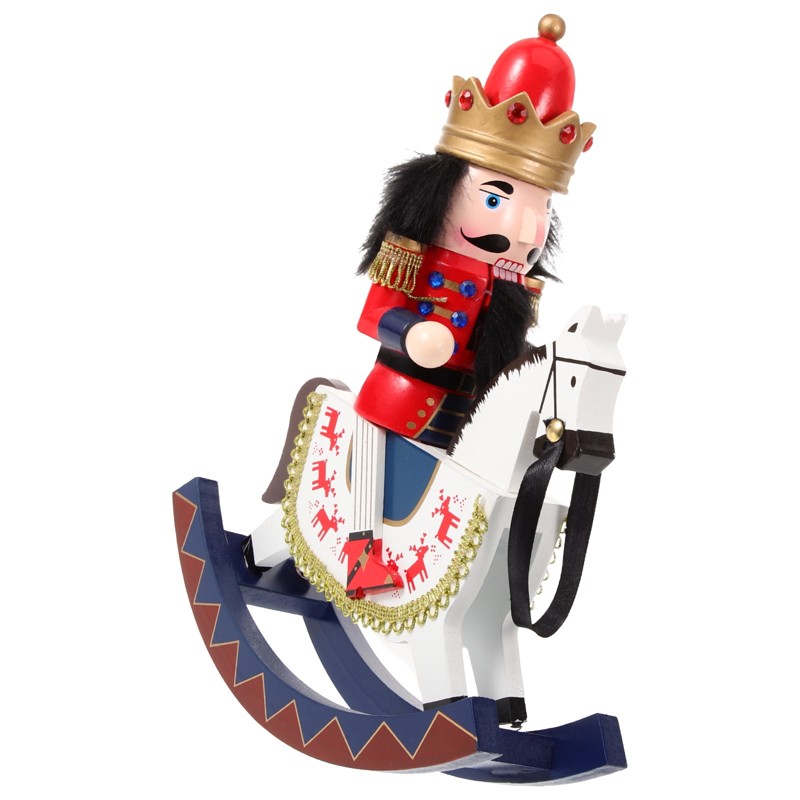 Hytrove 1Pack Christmas Decorations Wooden Horse Nutcracker Soldier ...