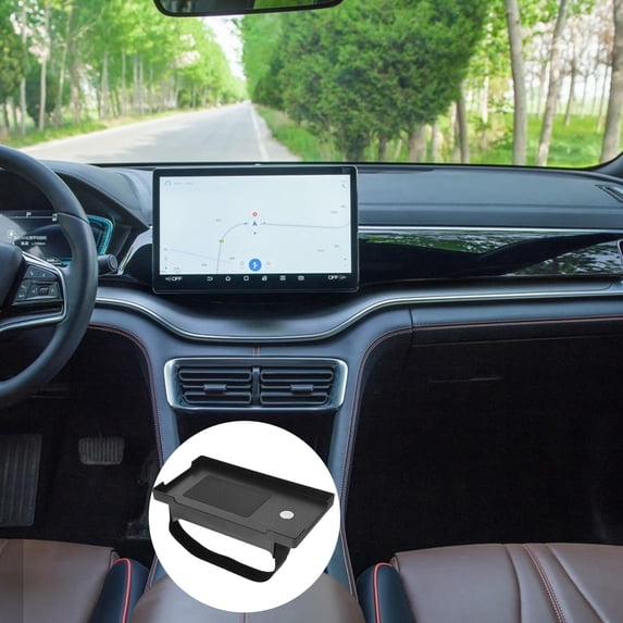 Hytrove 1Pack Dashboard Storage Box Black Plastic Rectangular Center ...