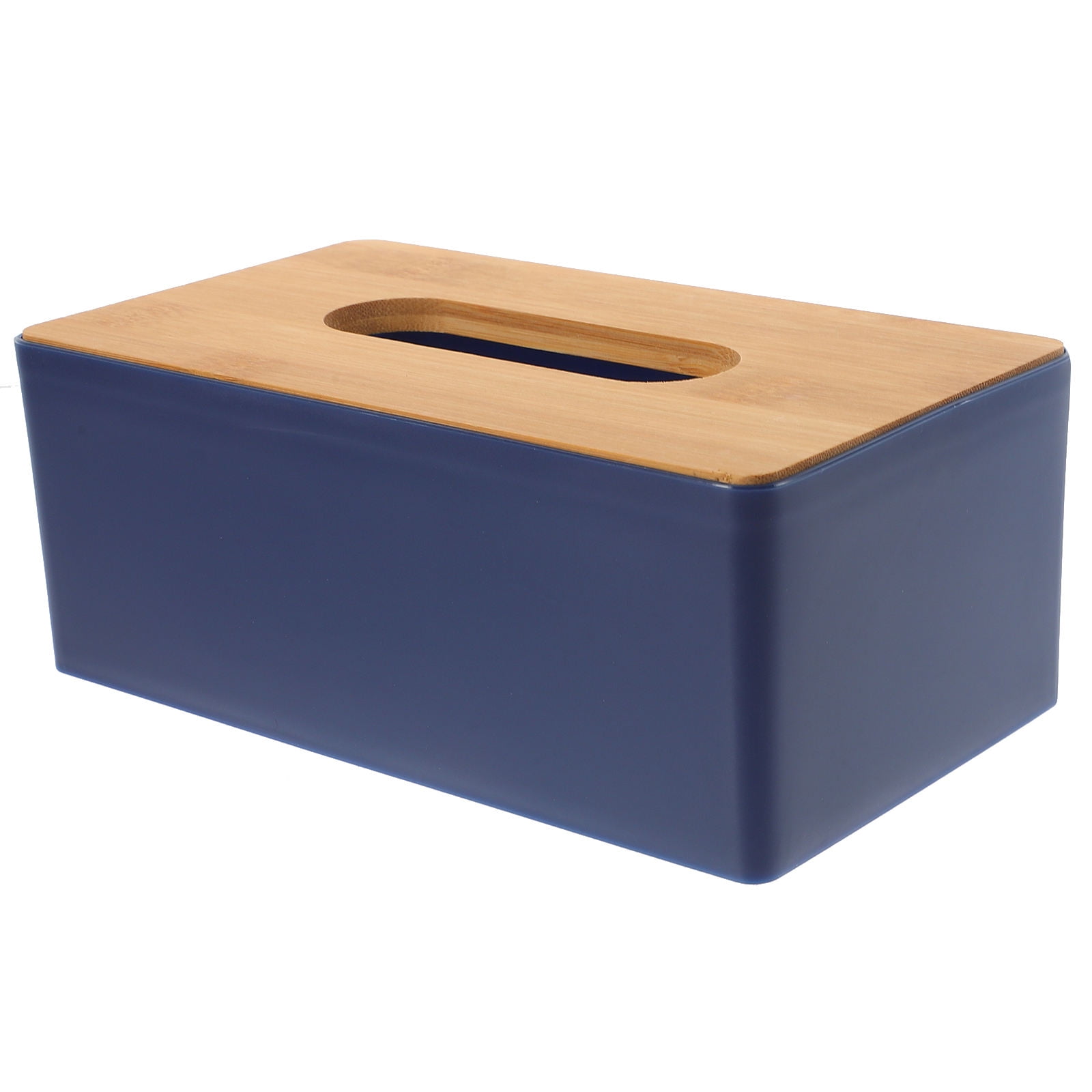 Hytrove 1Pack Facial Tissue Storage Box Dark Blue 8.3x4.7x3.2in PP Wood ...