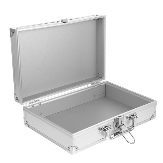 Hytrove Metal Briefcase Hard Brief Cases Silver 1Pcs - Walmart.com