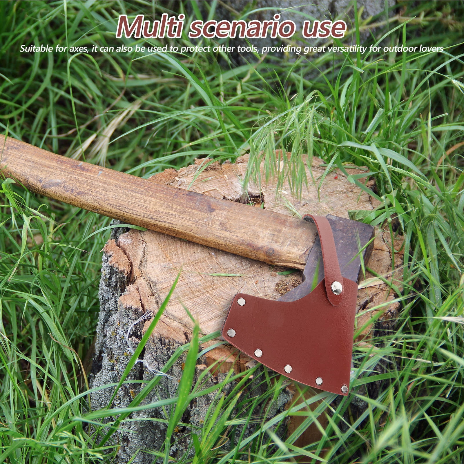 Hytrove 1Pcs Brown Fake Leather Axe Cover for Tool Storage and ...