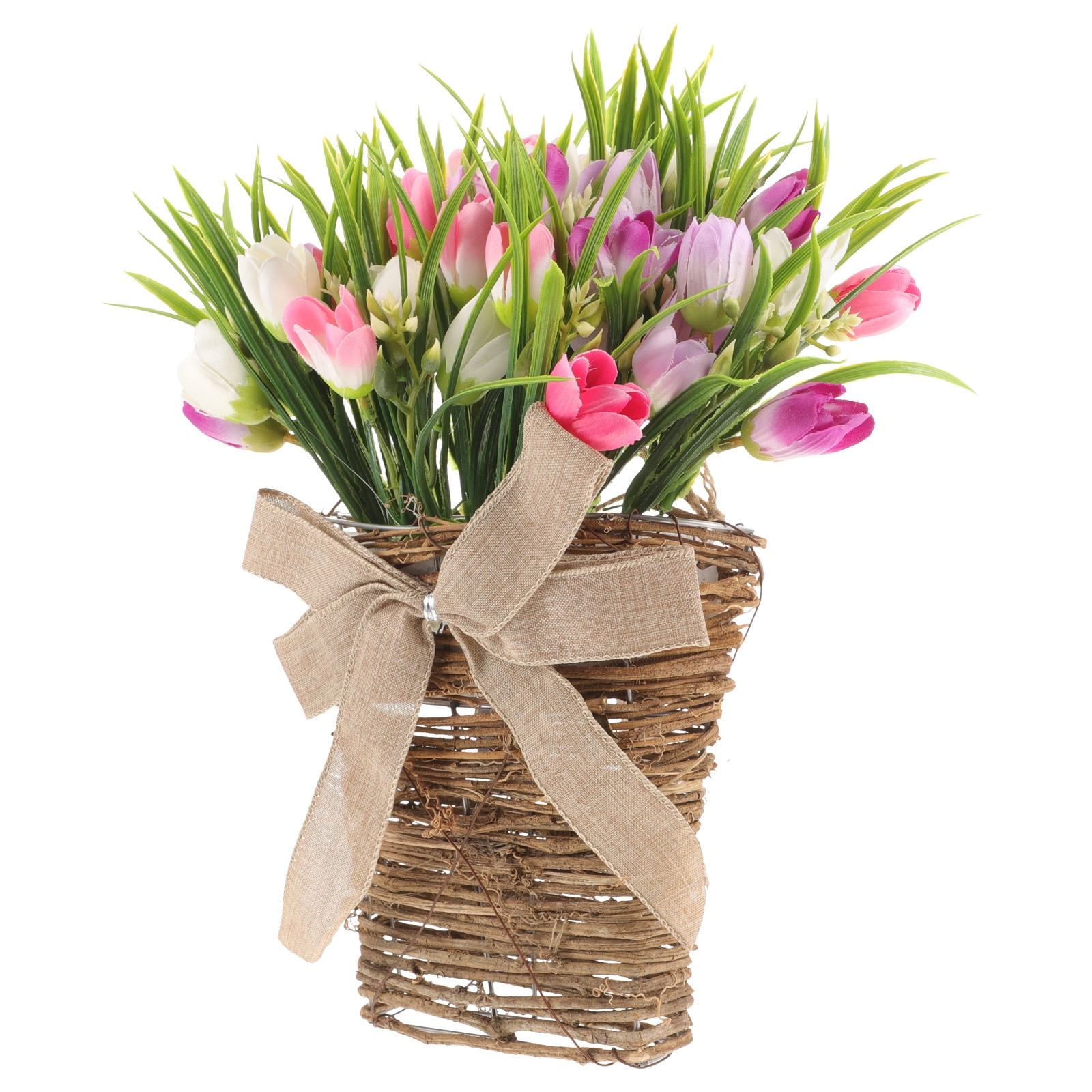 Hytrove 1Pcs Tulip Wall Hanging For Flower Wall Decor 35x30cm Rattan ...