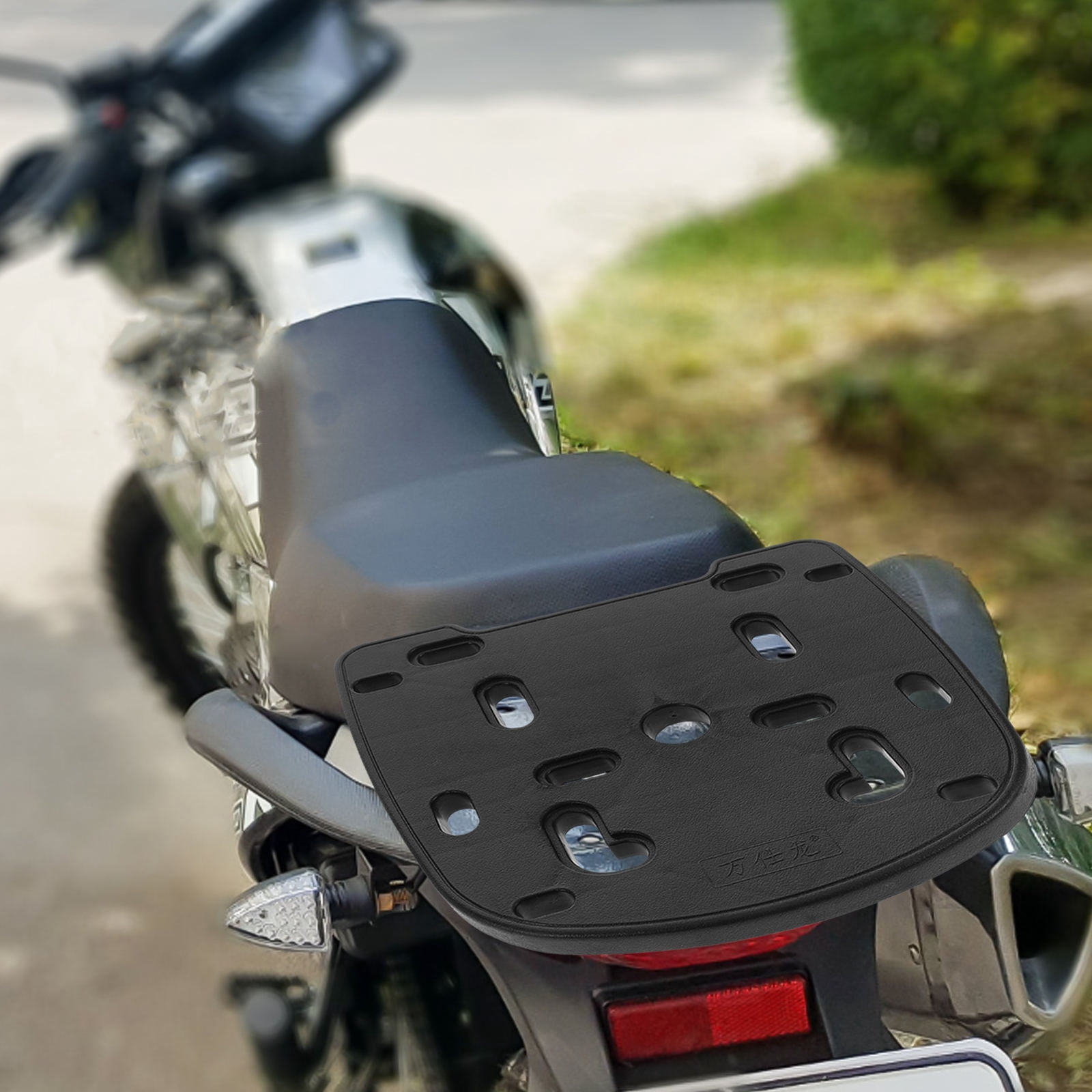 Hytrove 1Set Motorcycle Rear Luggage Rack Black Iron Plastic Flat Mount ...