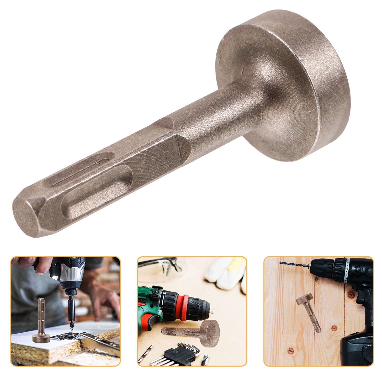 Hytrove 1Set Steel Ground Rod Driver Square Handle for Construction and ...