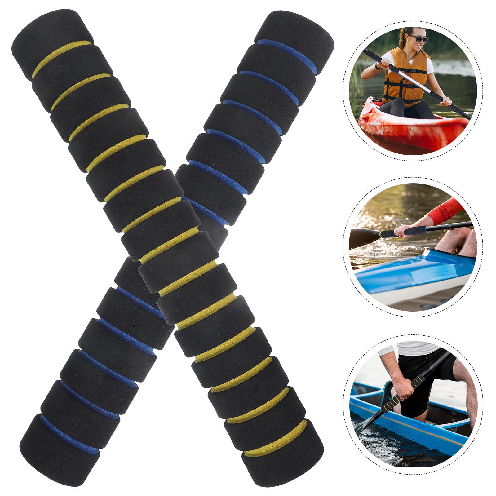 Hytrove Sponge Paddle Grip Beginners Kayak Grips Blue 2 Pairs - Walmart.com