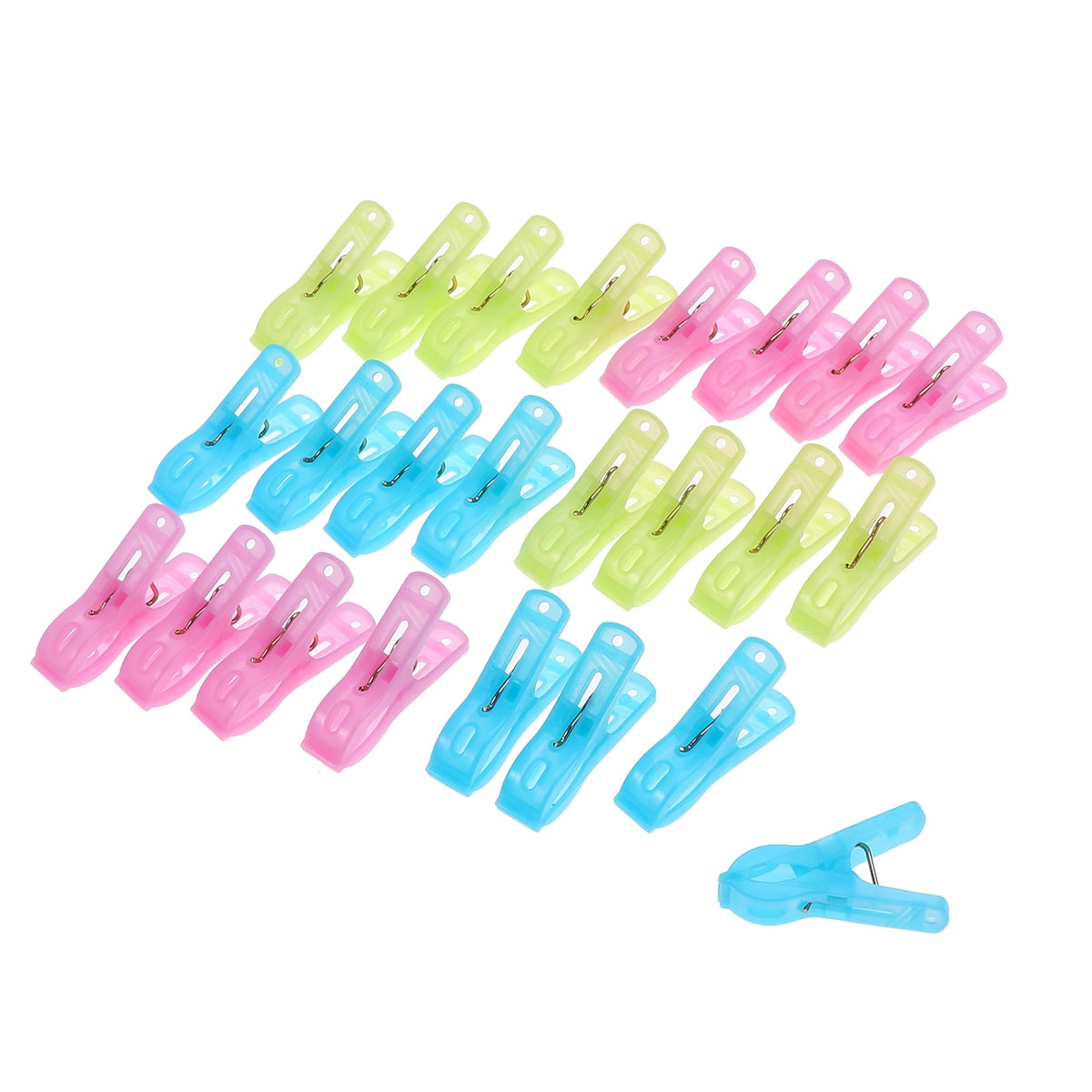 Hytrove 24Pack Plastic Laundry Clip Assorted Color For Securing Items ...