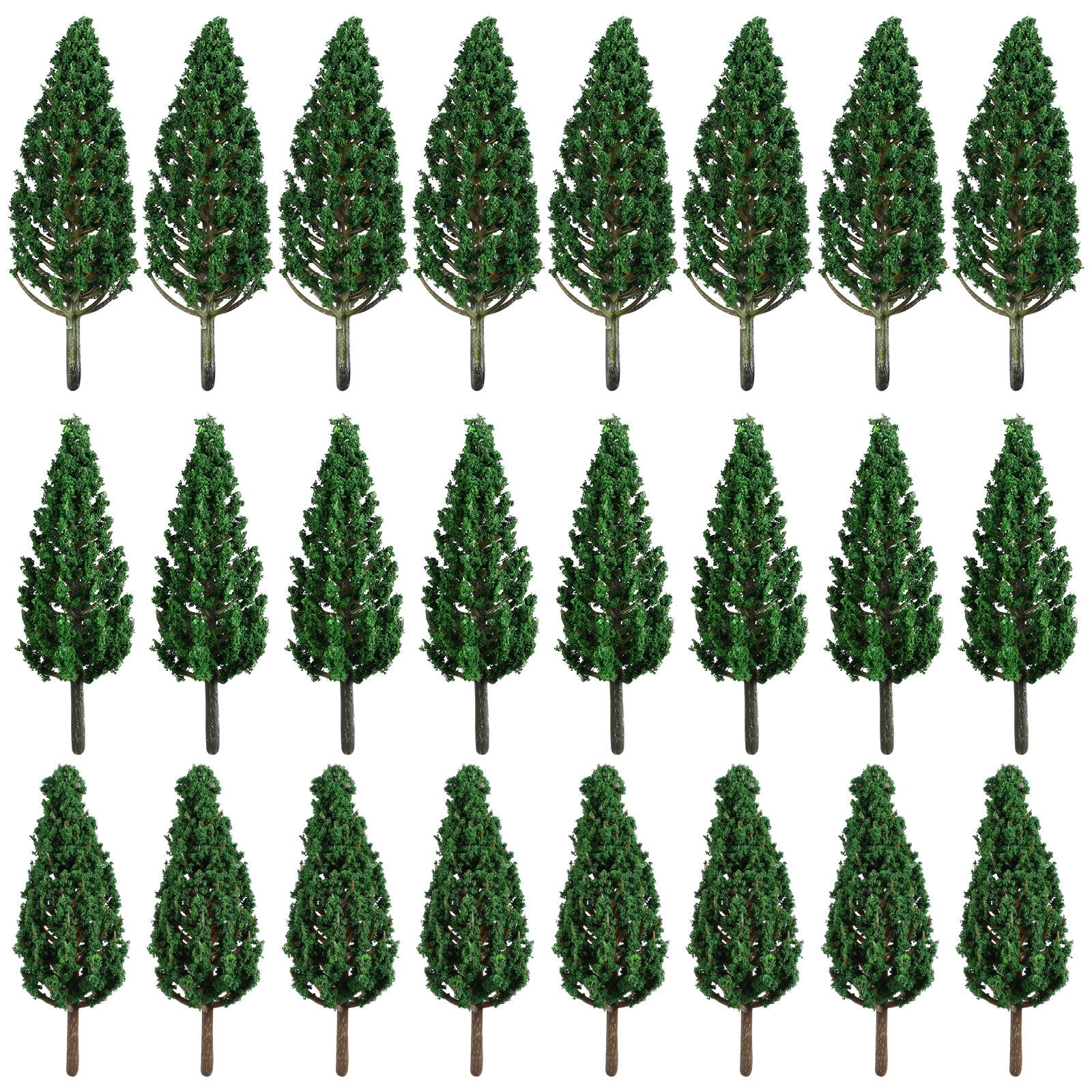 Hytrove 24pcs Miniature Model Trees Realistic Fake Trees For Diy ...