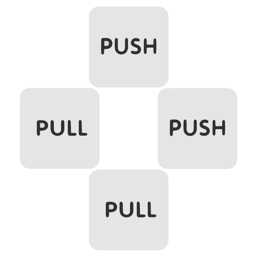 Hytrove 2Pairs Push Pull Sticker Signs for Glass Door Sign 10.00X10 ...