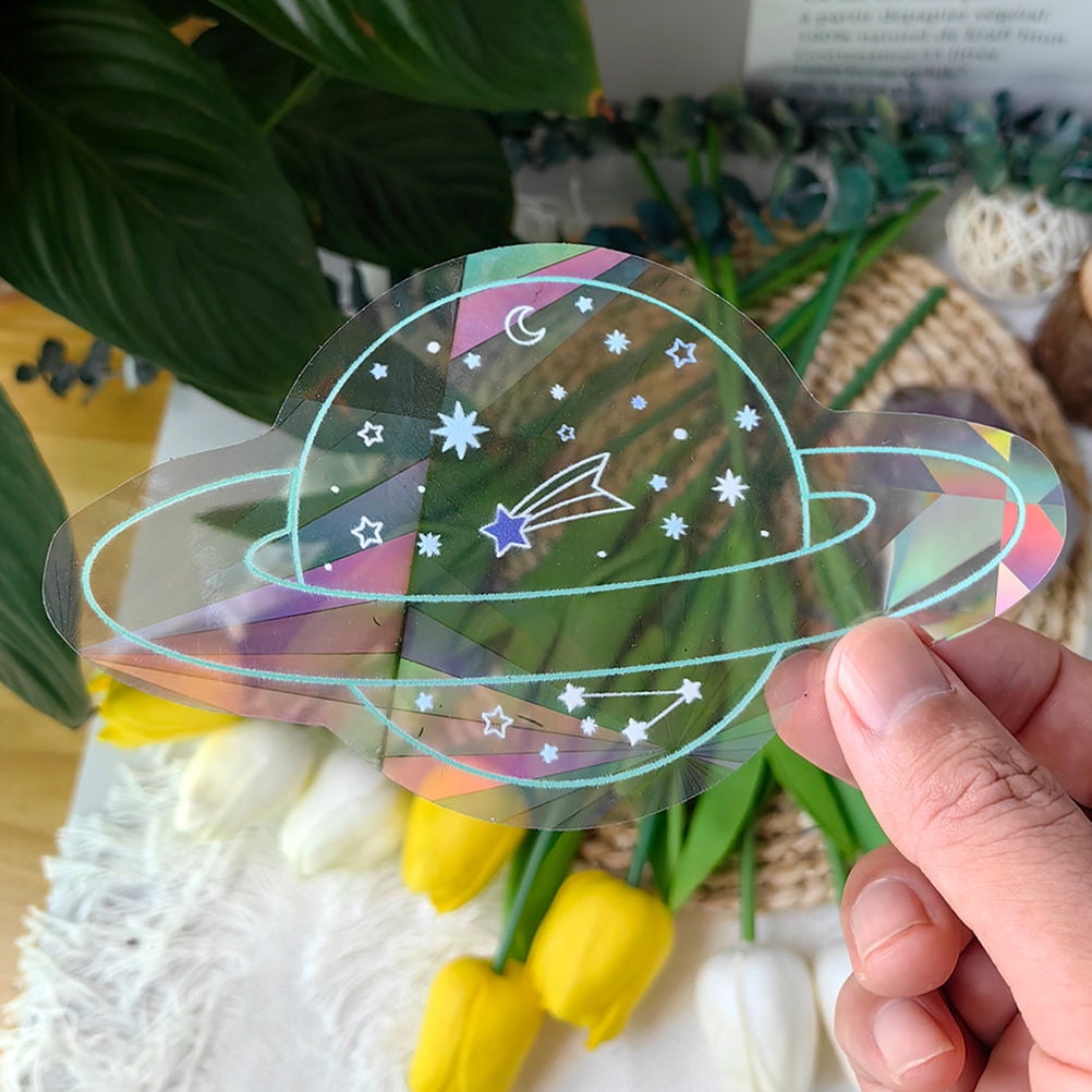 Hytrove 2Set Transparent PVC Removable Window Decal with Light-Catching ...