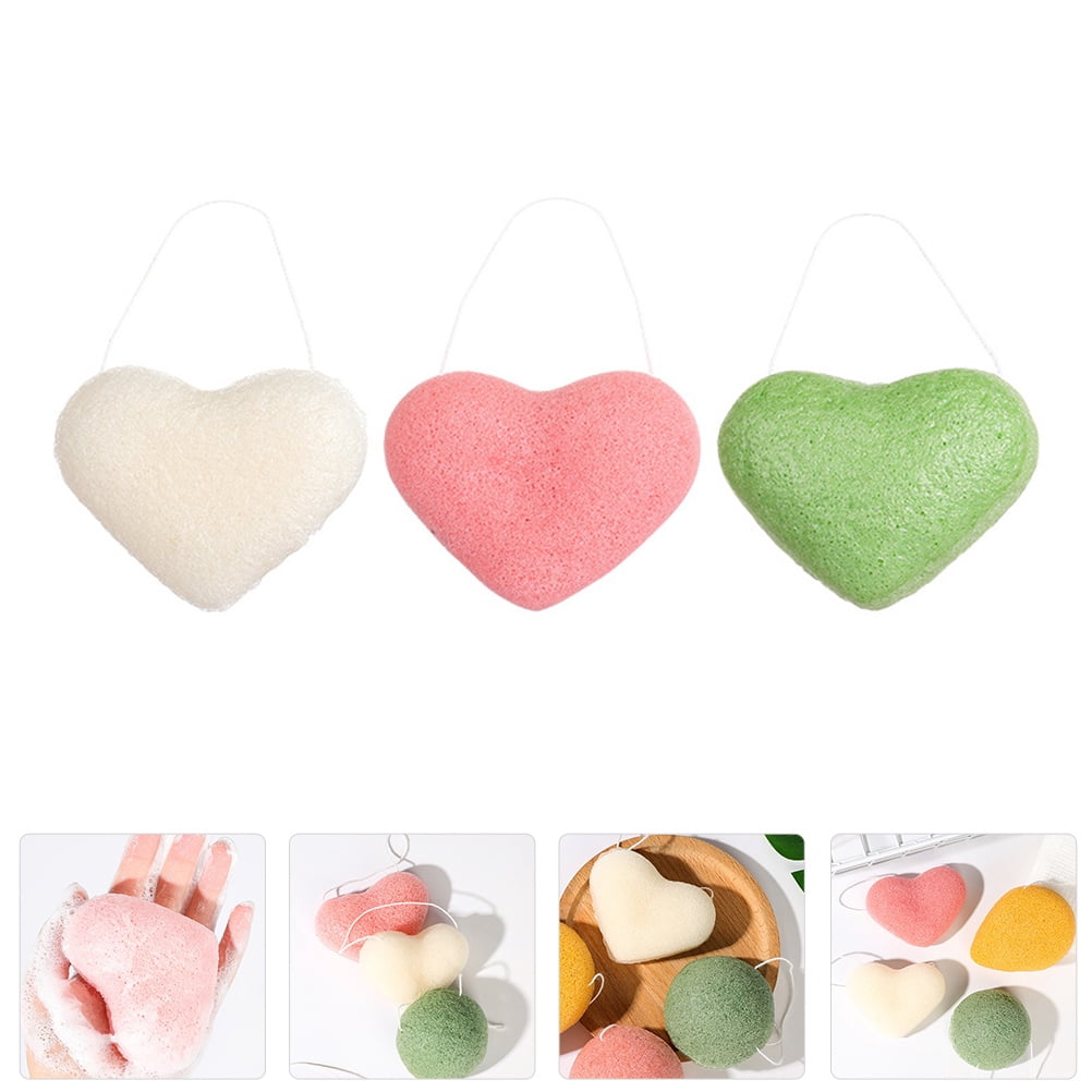 Hytrove 3Pcs Face Puff PVA Assorted Color Skin Softening for Daily ...