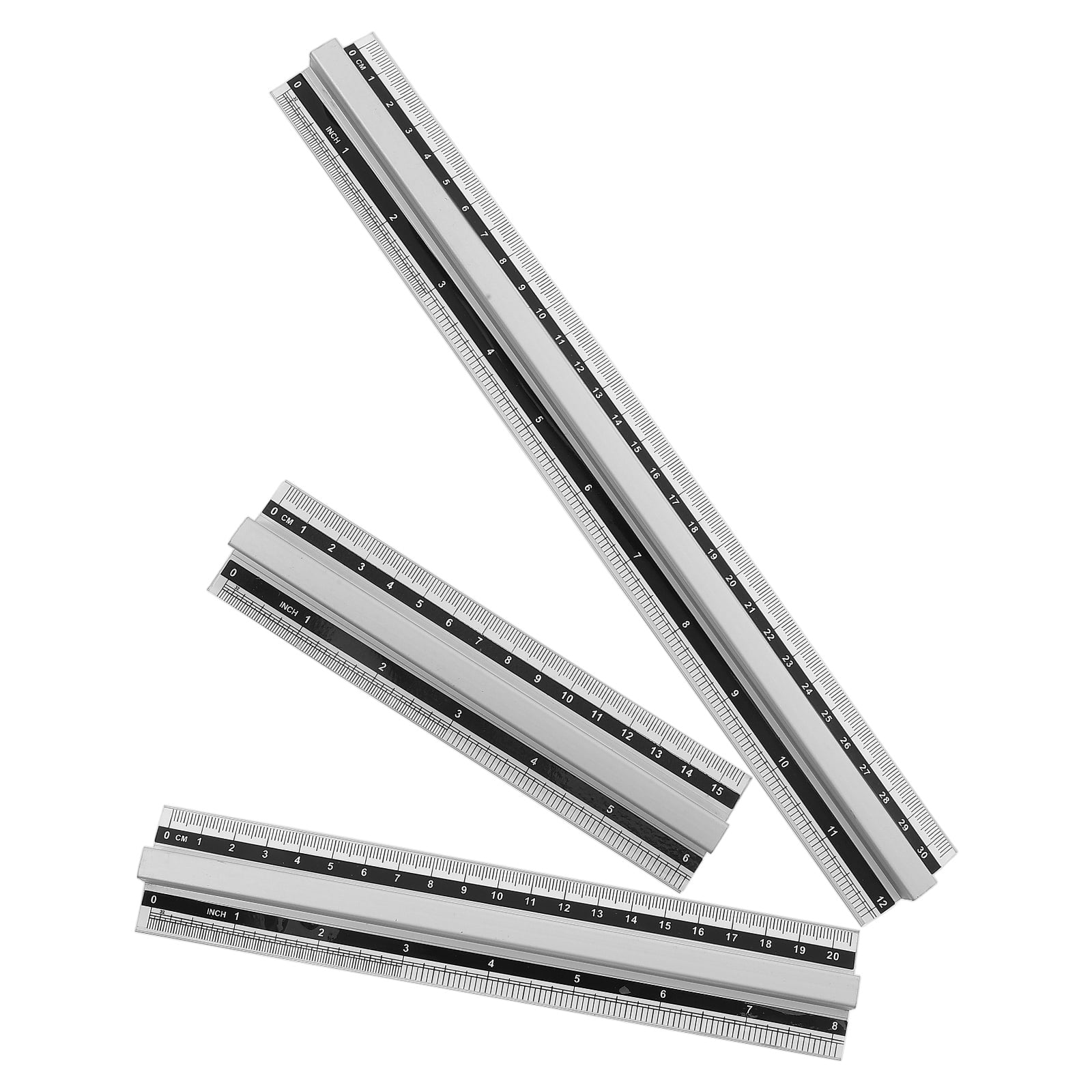 Hytrove Metal Measuring Ruler Multi-Use 3Pcs 20In Geometry Tools ...