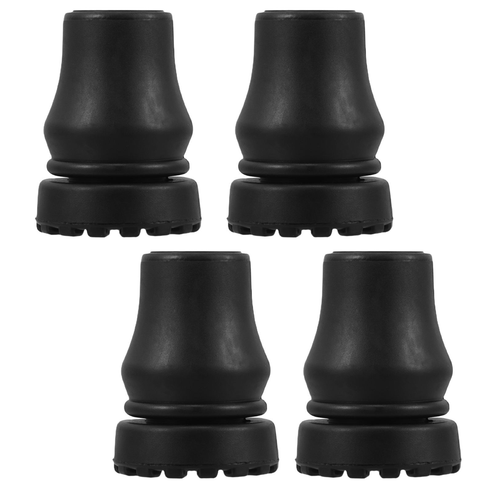 Hytrove 4Pcs Black Rubber Cane Tip Anti Slip Enhanced Stability for ...